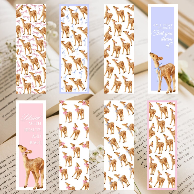 Coquette Bookmark, Printable Bookmarks, Digital Bookmark, Printable ...