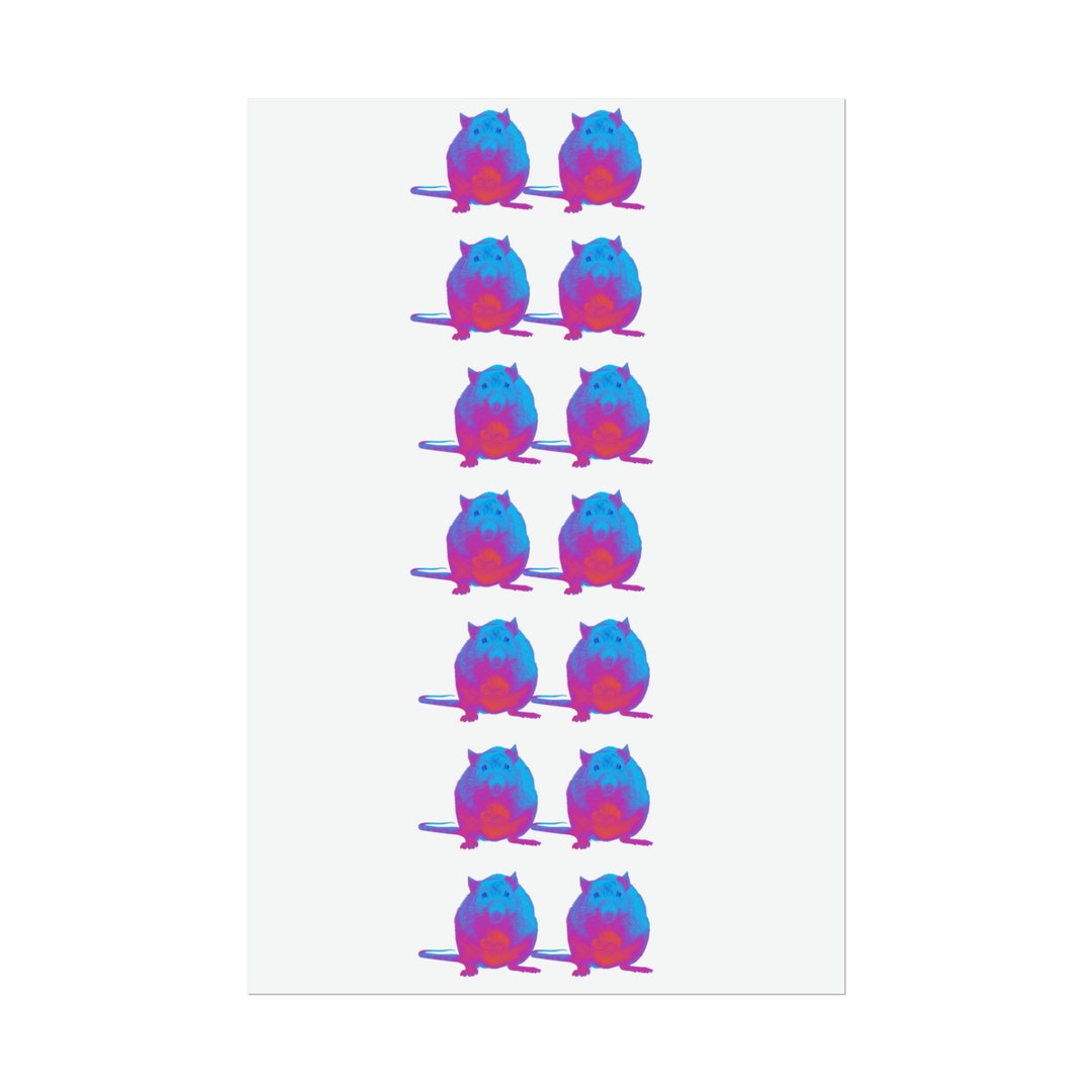 Retro Rat Poster Print - Etsy