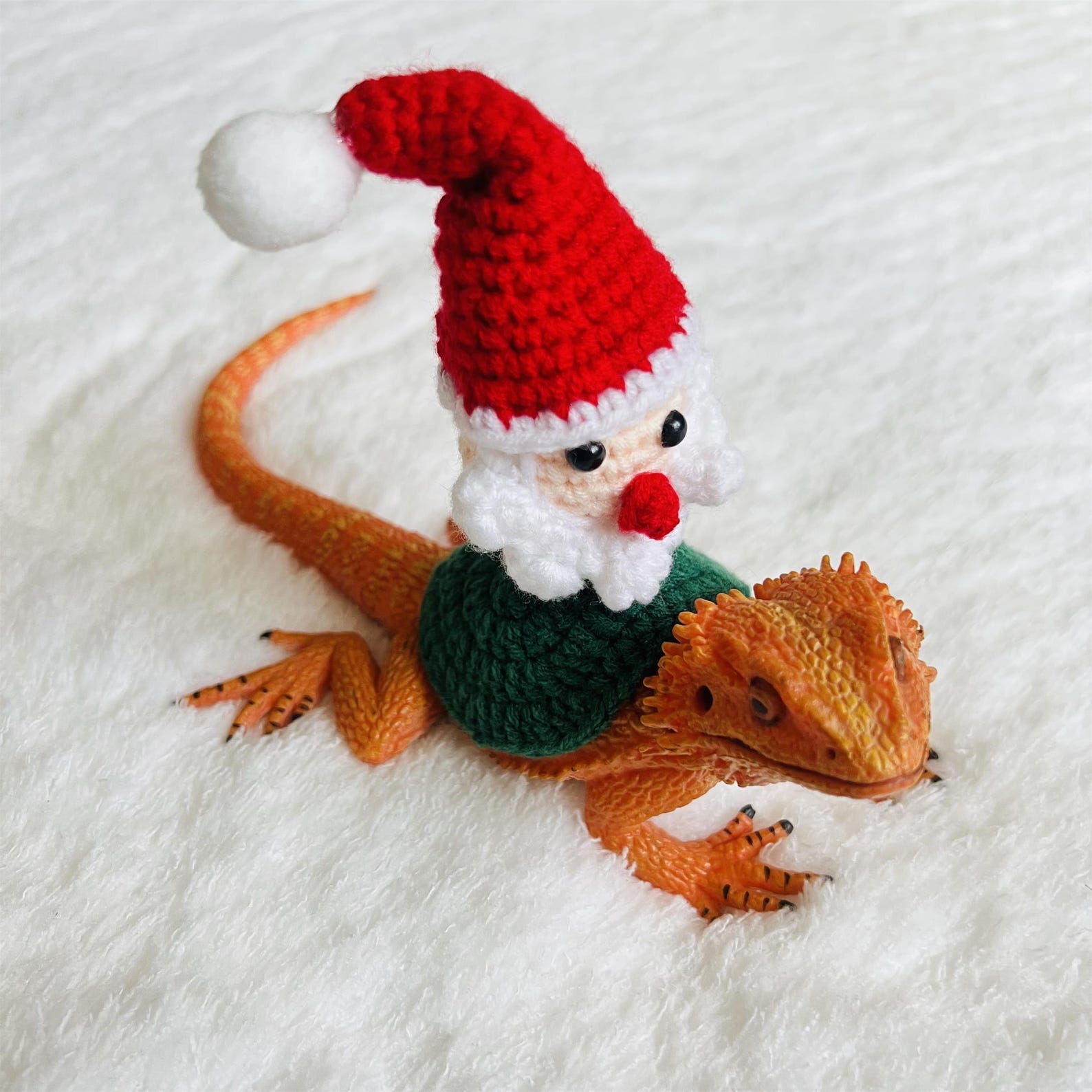 Handmade Crochet Reptile Costume for Bearded Dragon, Christmas ...