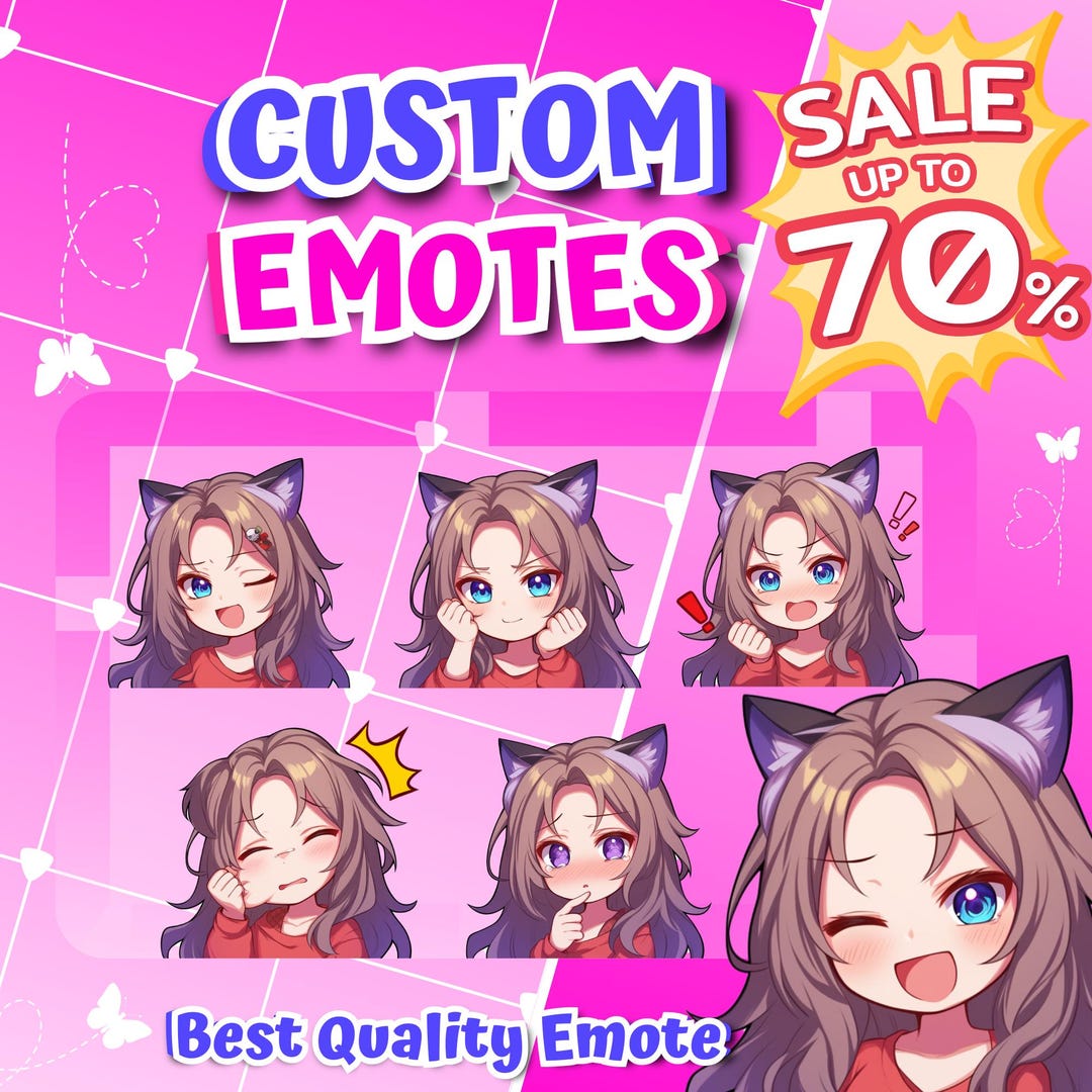 Custom Animal Emotes for Streaming, Cute Pet Chibi Emotes, Custom Pet ...