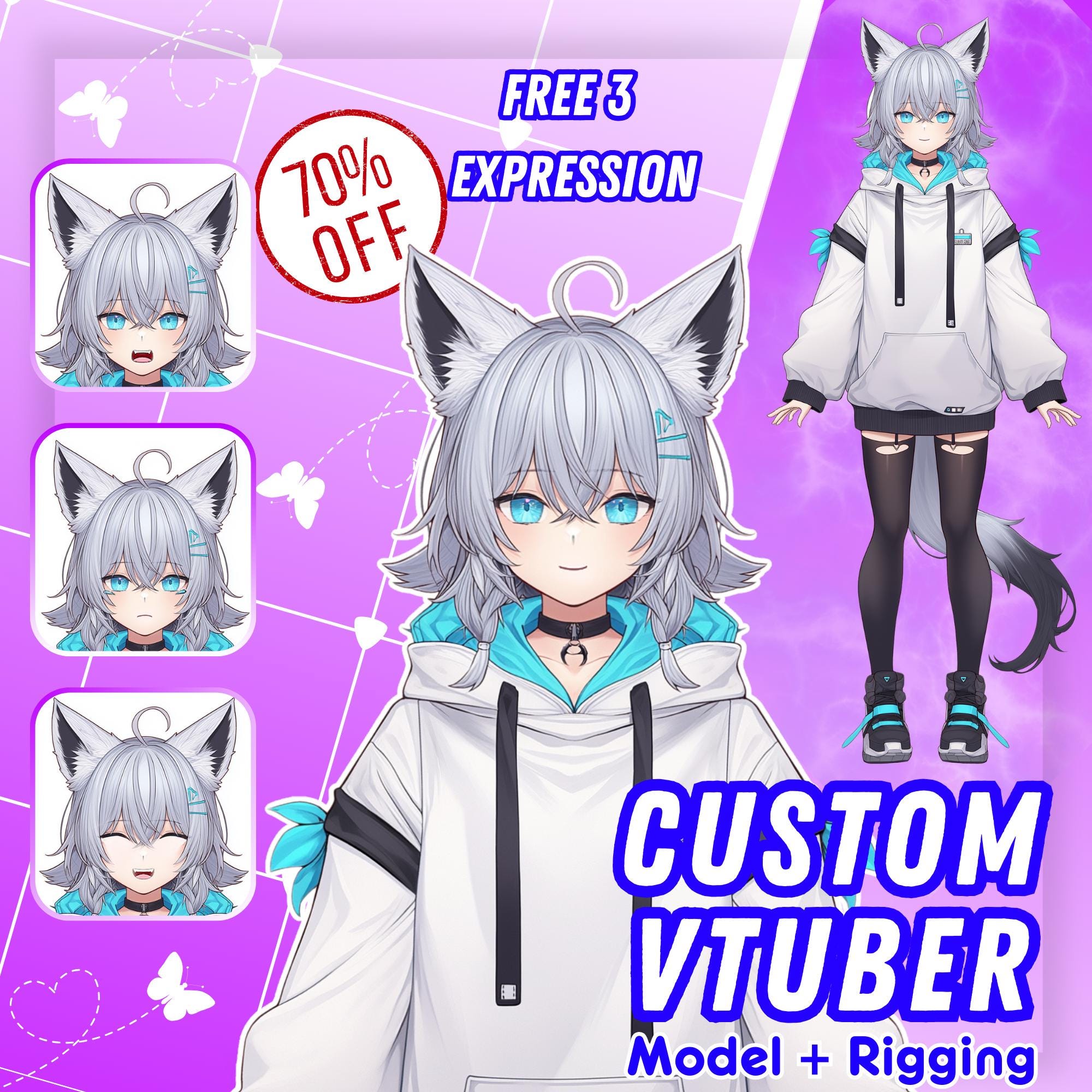 CUSTOM LIVE2D VTUBER MODEL Vtuber Model, Vtuber Commision, Vtuber Asset ...