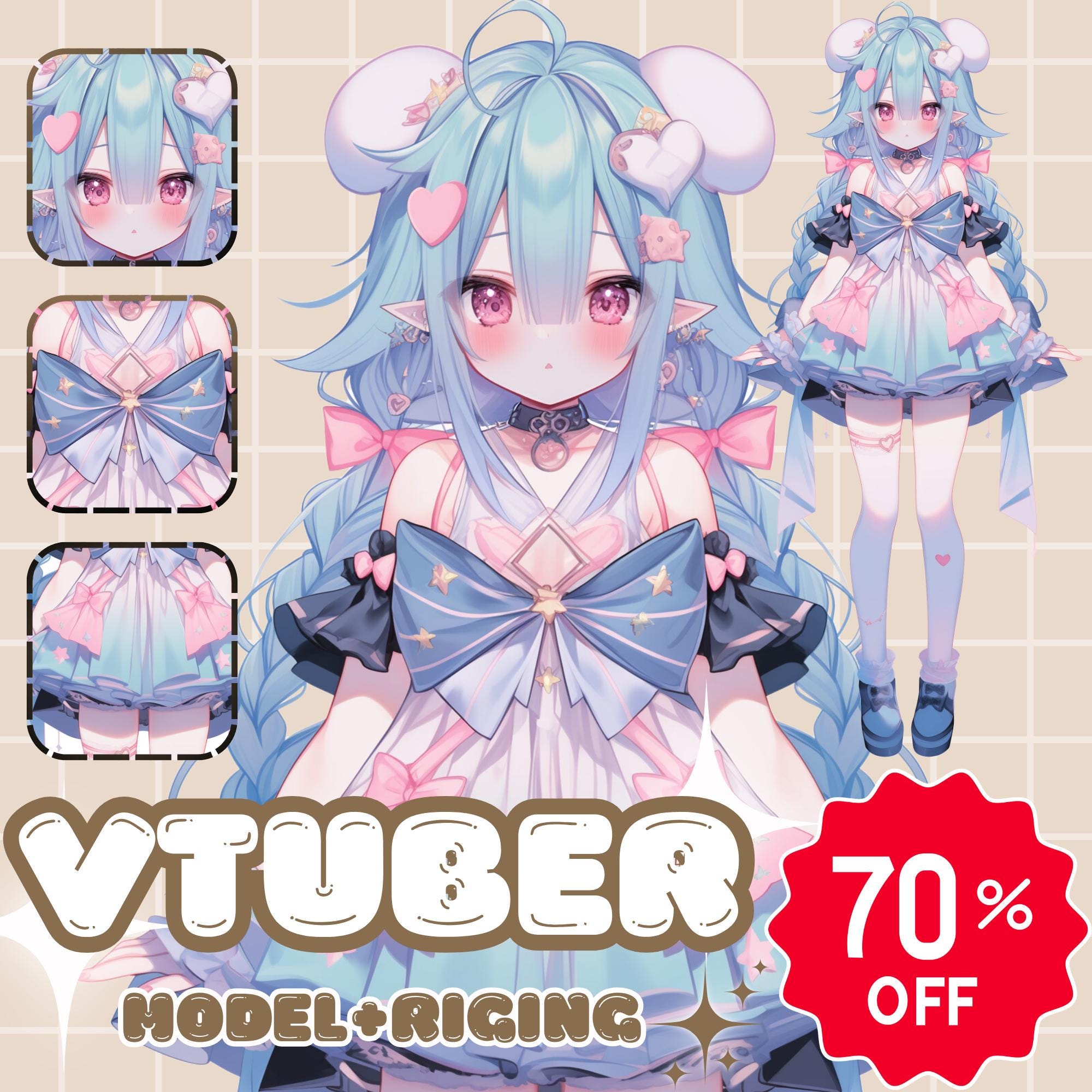CUSTOM VTUBER LIVE2D Model, Vtube Model, Vtuber Commision, Vtuber Asset ...
