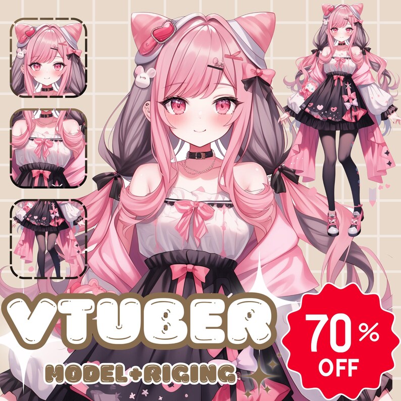 CUSTOM VTUBER LIVE2D Model, Vtube Model, Vtuber Commision, Vtuber Asset ...