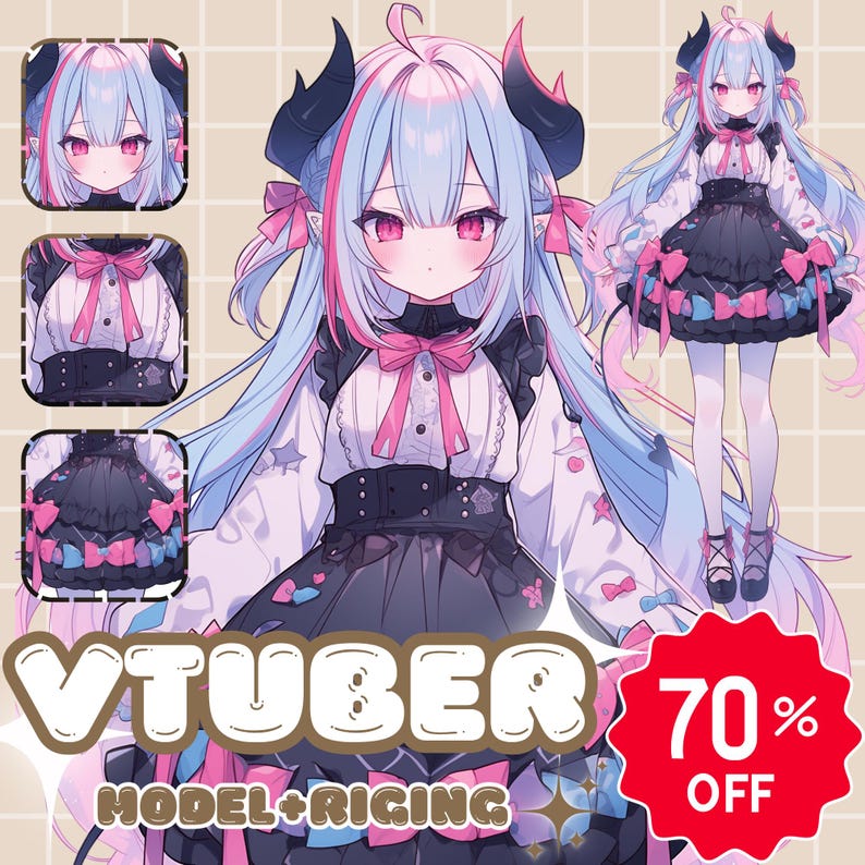 CUSTOM VTUBER LIVE2D Model, Vtube Model, Vtuber Commision, Vtuber Asset ...