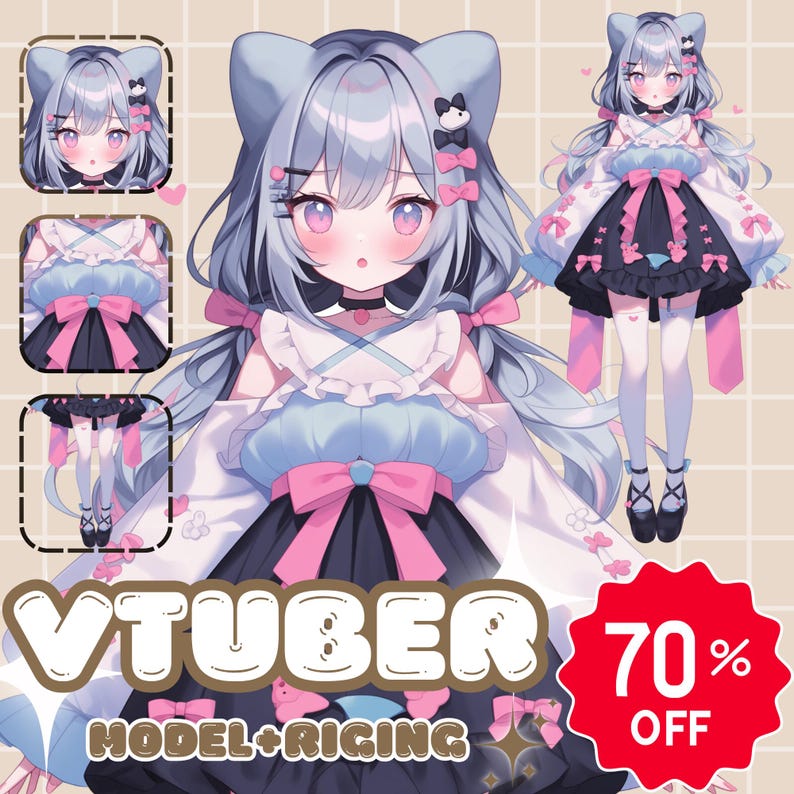 Custom Vtuber Model Commission, Vtuber Live2d Model, Vtuber Character ...