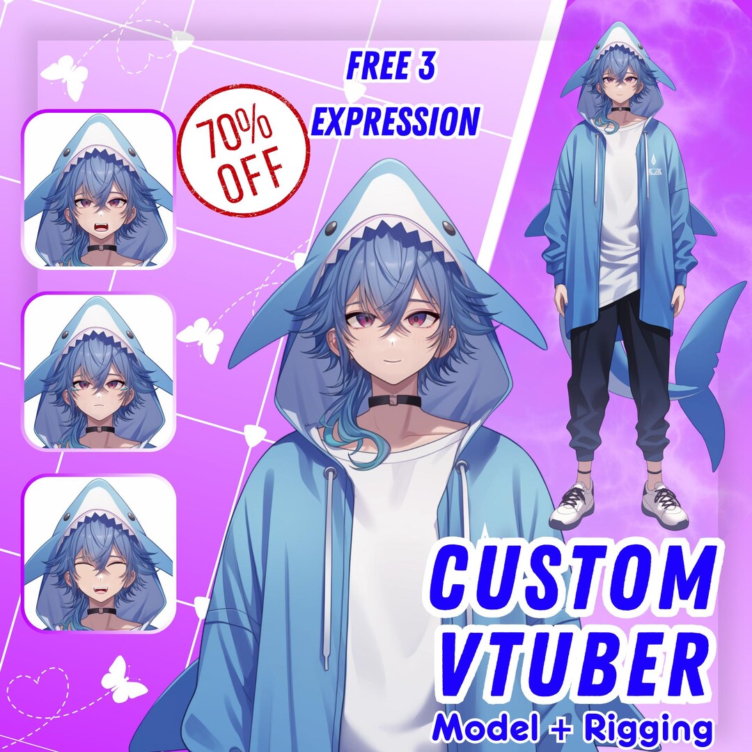 CUSTOM LIVE2D VTUBER MODEL Custom Vtuber Model, Live2d Model, Vtuber Design, Vtuber Character ...