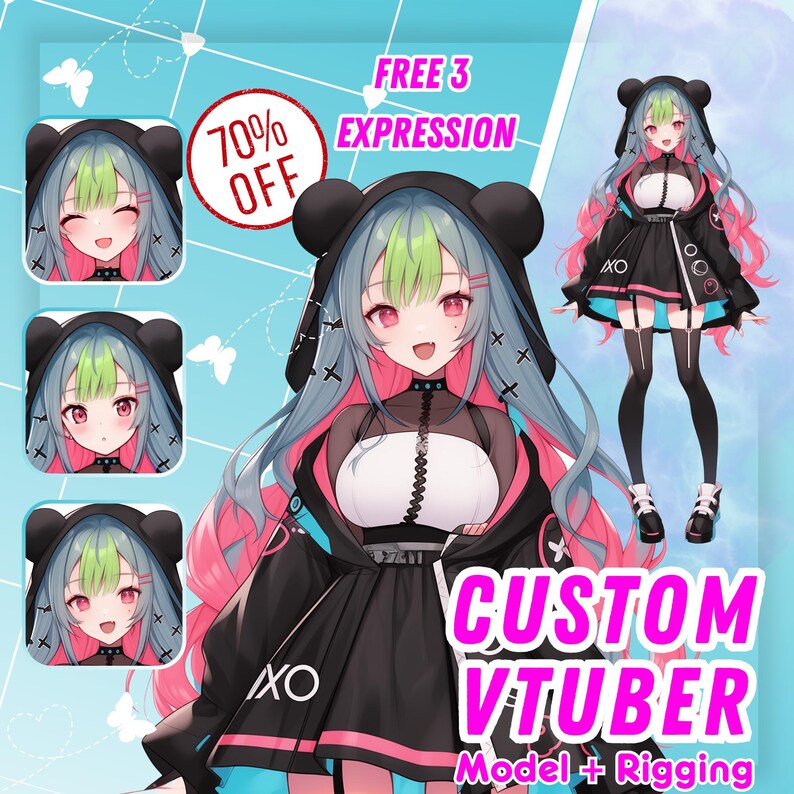 CUSTOM LIVE2D VTUBER MODEL Custom Vtuber Model, Live2d Model, Vtuber ...