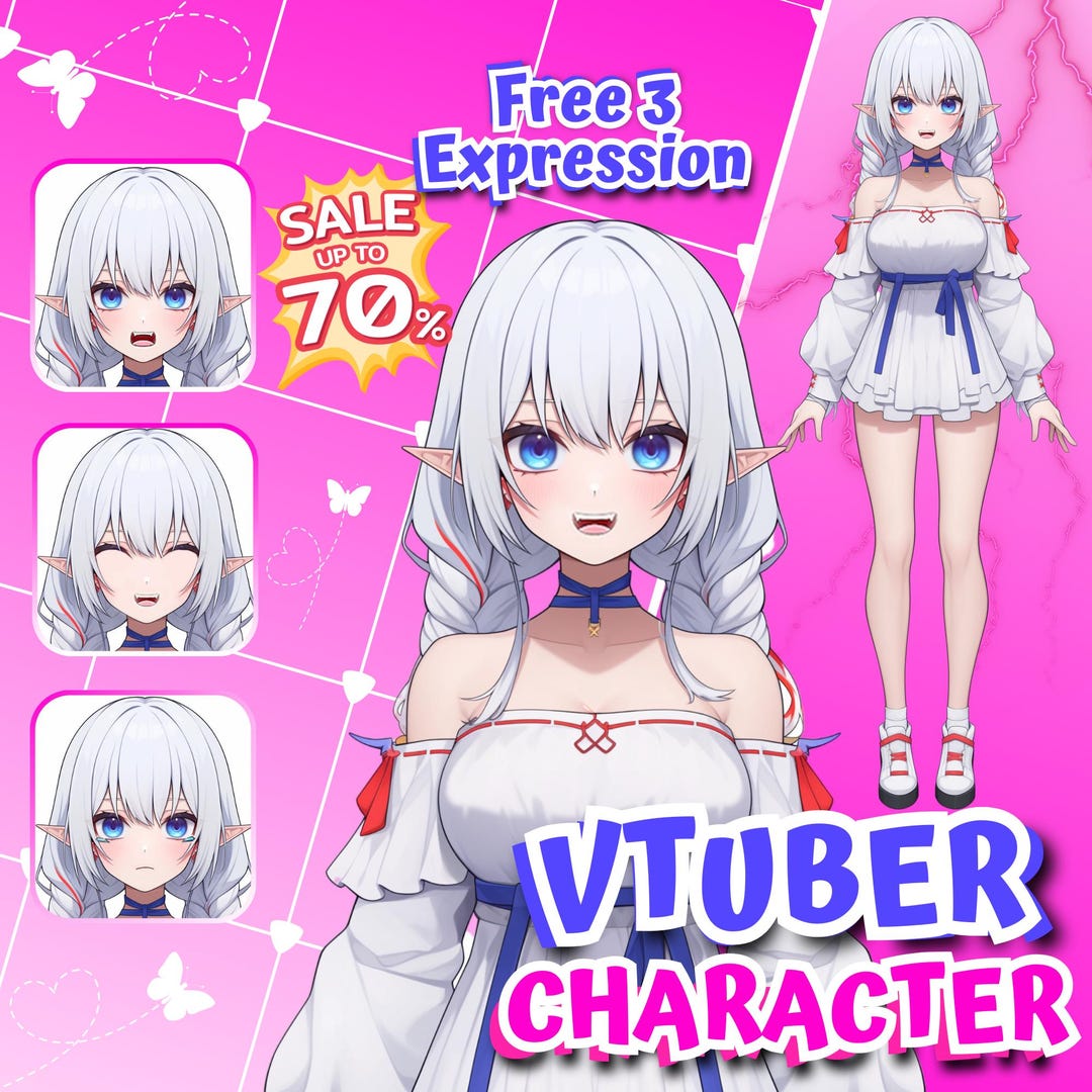 CUSTOM VTUBER LIVE2D Model, Vtuber Model, Vtuber Commision, Vtuber ...
