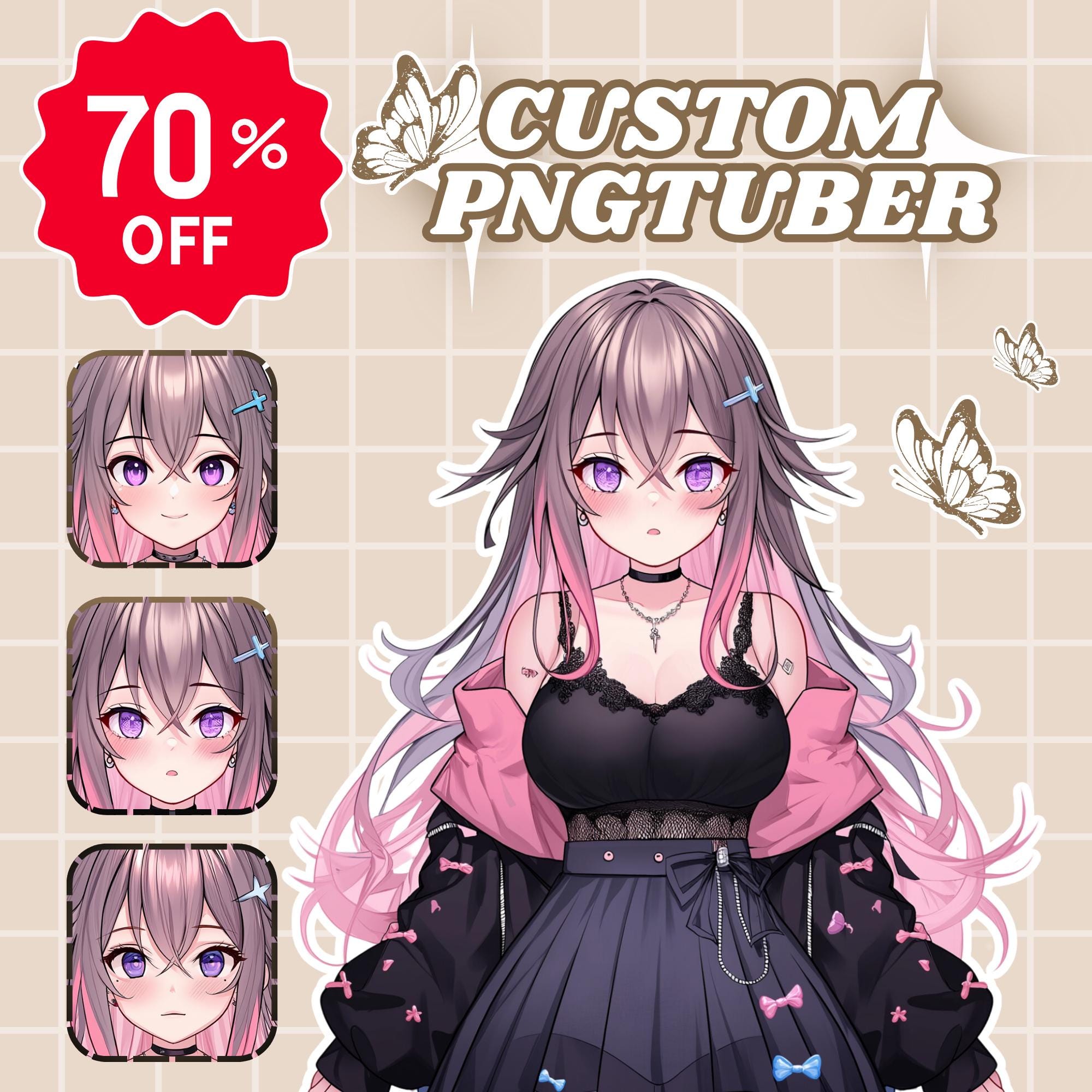 Custom Pngtuber, Live2d Model, Pngtuber Character, Pngtuber Design ...
