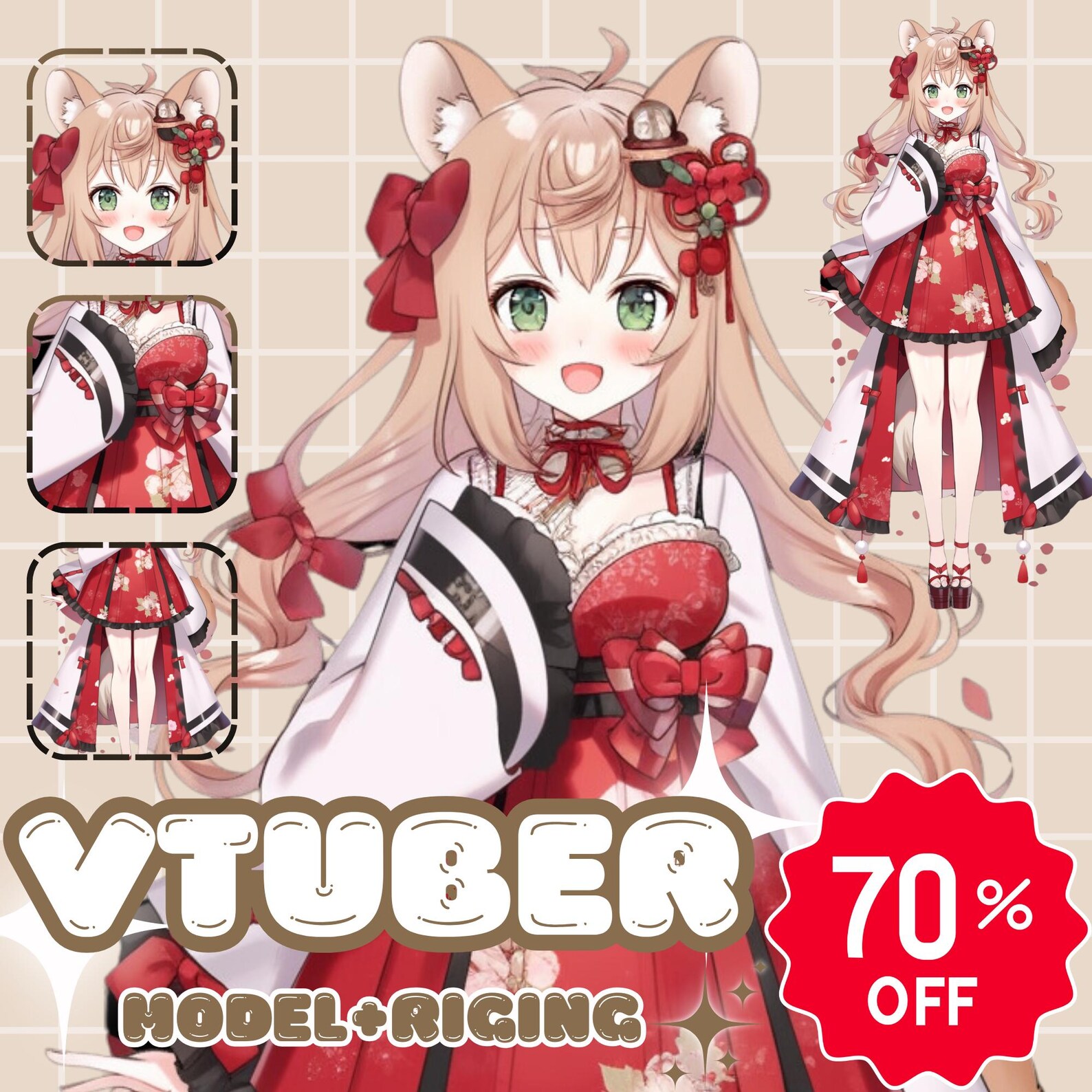 CUSTOM VTUBER LIVE2D Model, Vtube Model, Vtuber Commision, Vtuber Asset, Pngtuber, Vtuber Design ...