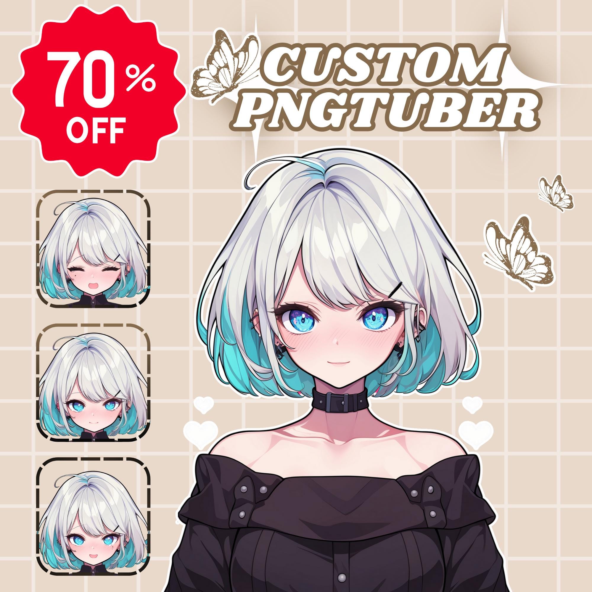 Custom Pngtuber for Streaming Pngtuber Commission Pngtuber Avatar ...