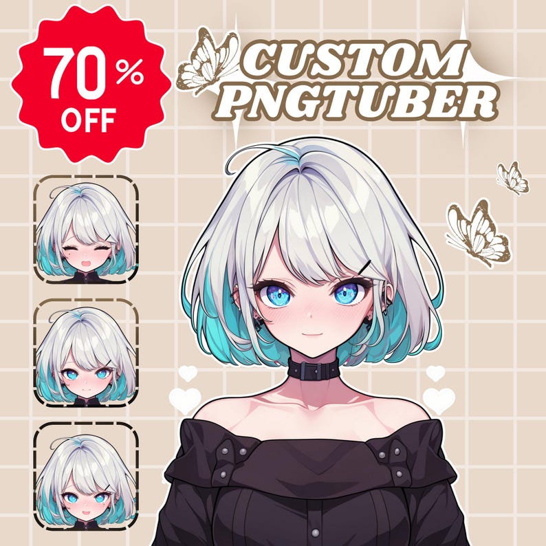 Custom Pngtuber, Live2d Model, Pngtuber Character, Pngtuber Design ...