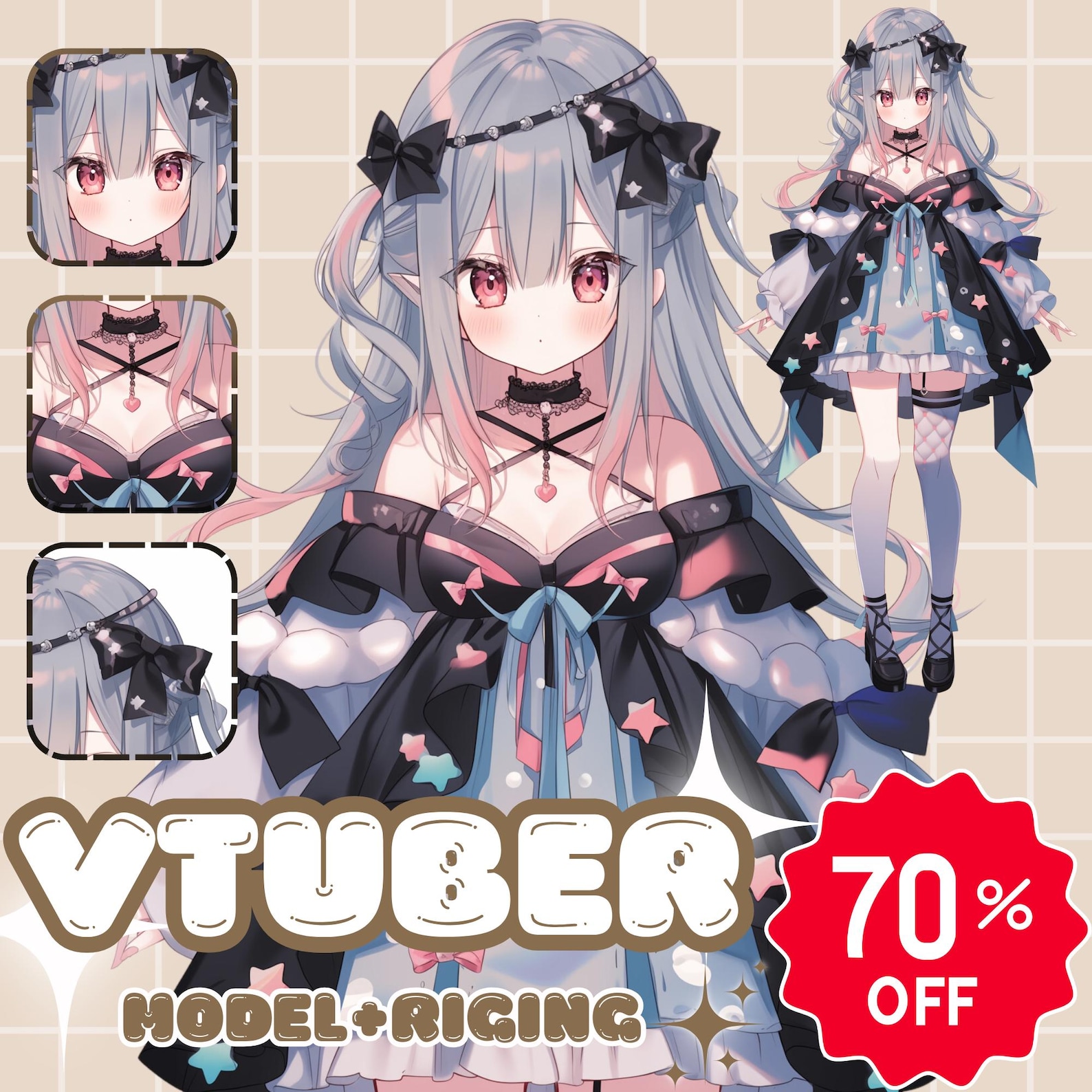 Custom Vtuber Model Commission, Vtuber Live2d Model, Vtuber Character ...
