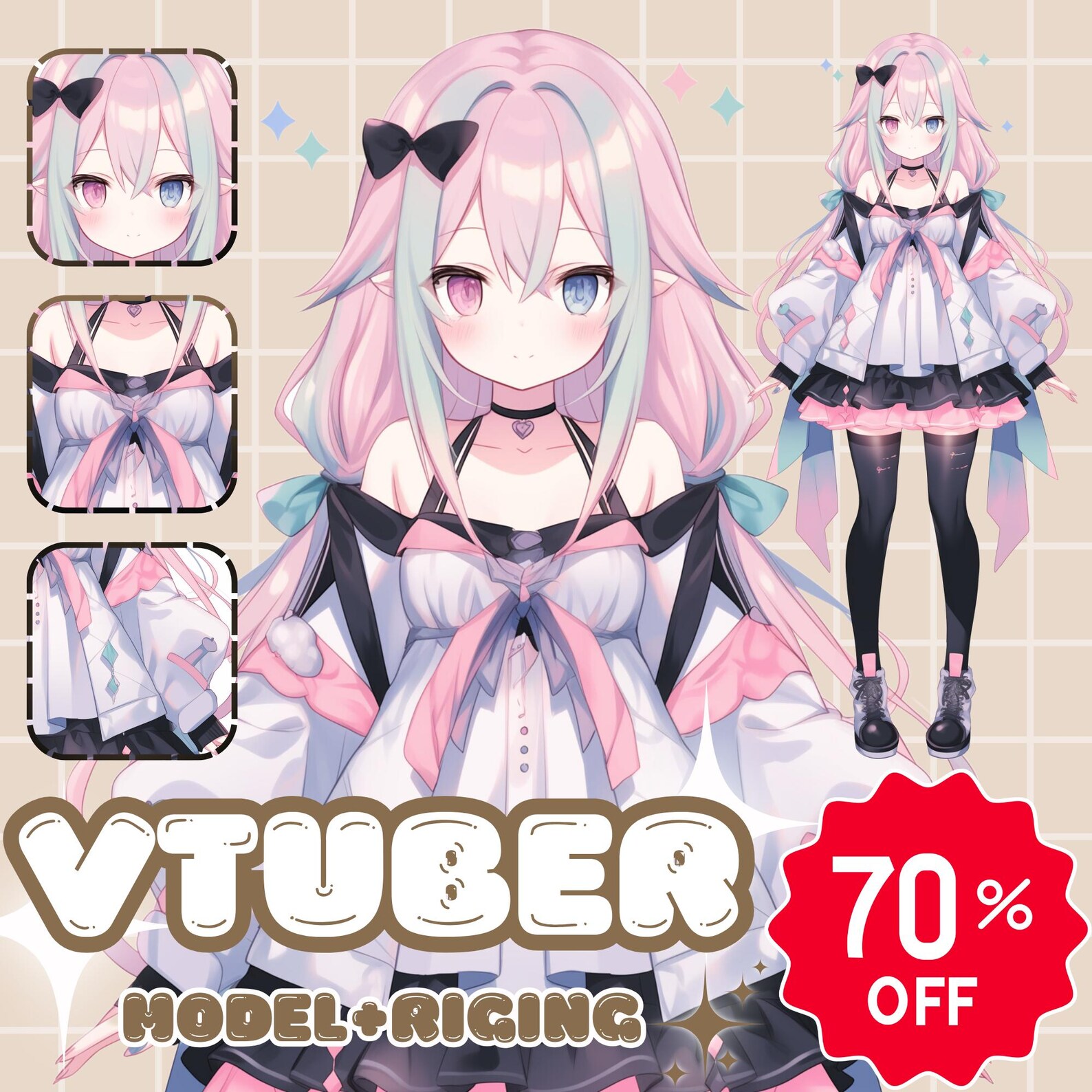 Custom Vtuber Model Commission, Vtuber Live2d Model, Vtuber Character ...