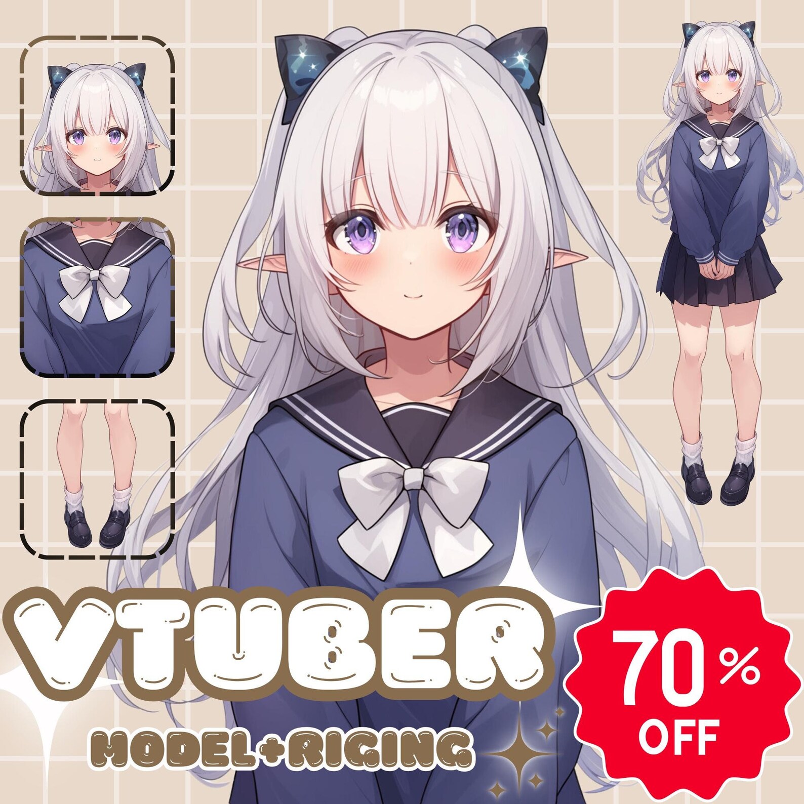 Custom Vtuber Model Commission, Vtuber Live2d Model, Vtuber Character ...