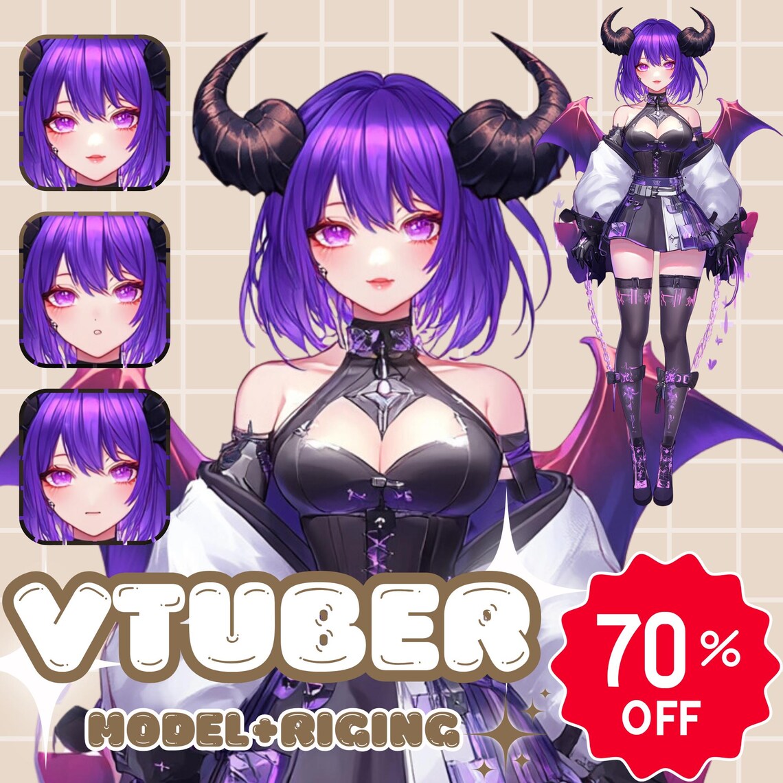 Custom Vtuber Model Commission, Vtuber Live2d Model, Vtuber Character for Your Stream, Vtuber ...