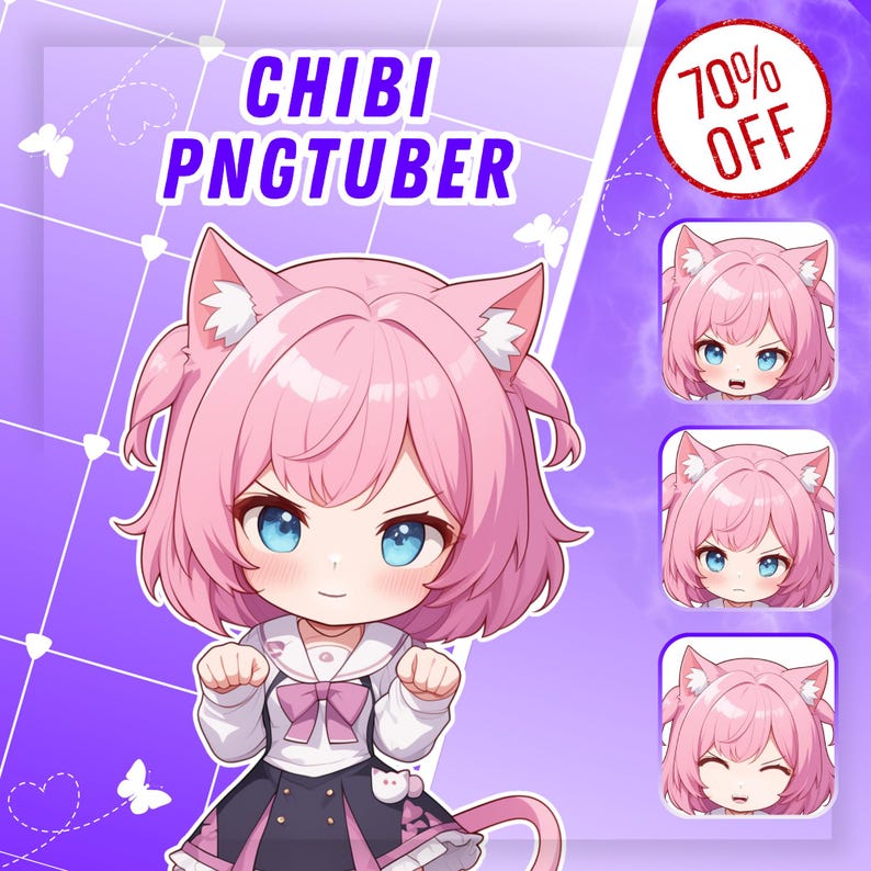 CUSTOM CHIBI PNGTUBER, Pngtuber, Chibi Pngtuber, Veadotube Pngtuber ...