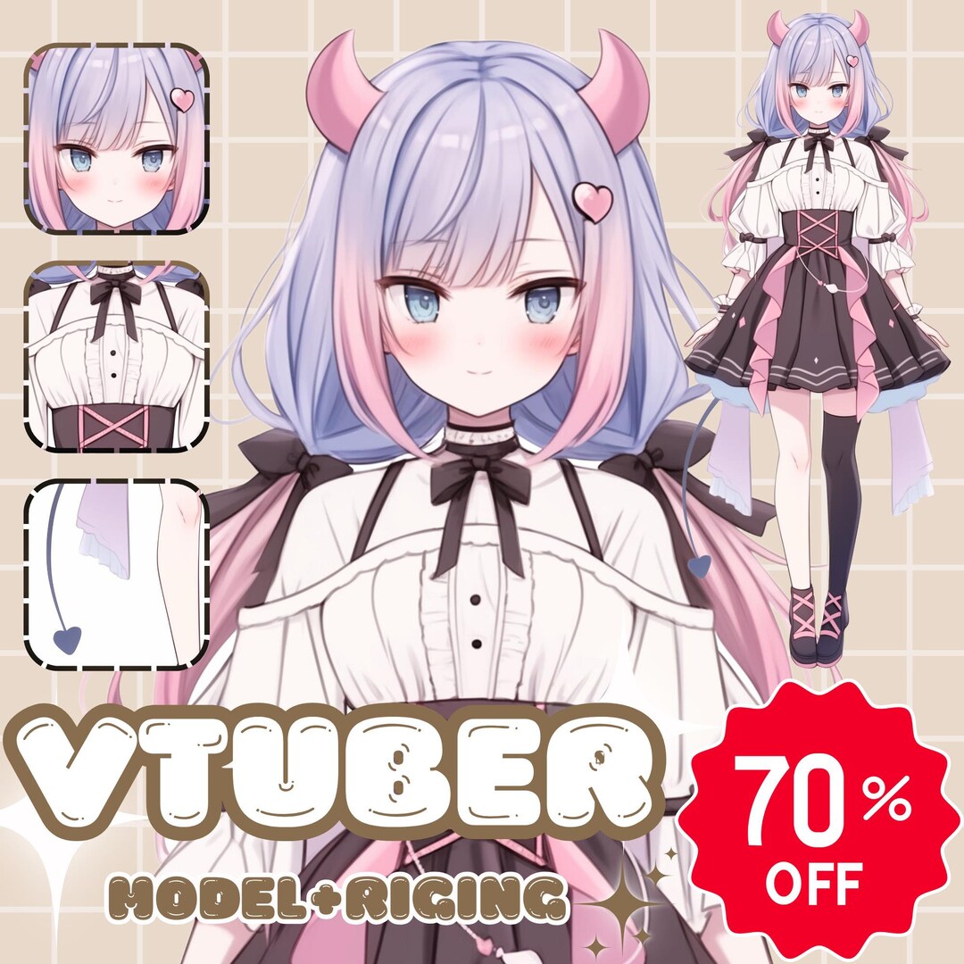CUSTOM VTUBER LIVE2D Model, Vtube Model, Vtuber Commision, Vtuber Asset, Pngtuber, Vtuber Design ...