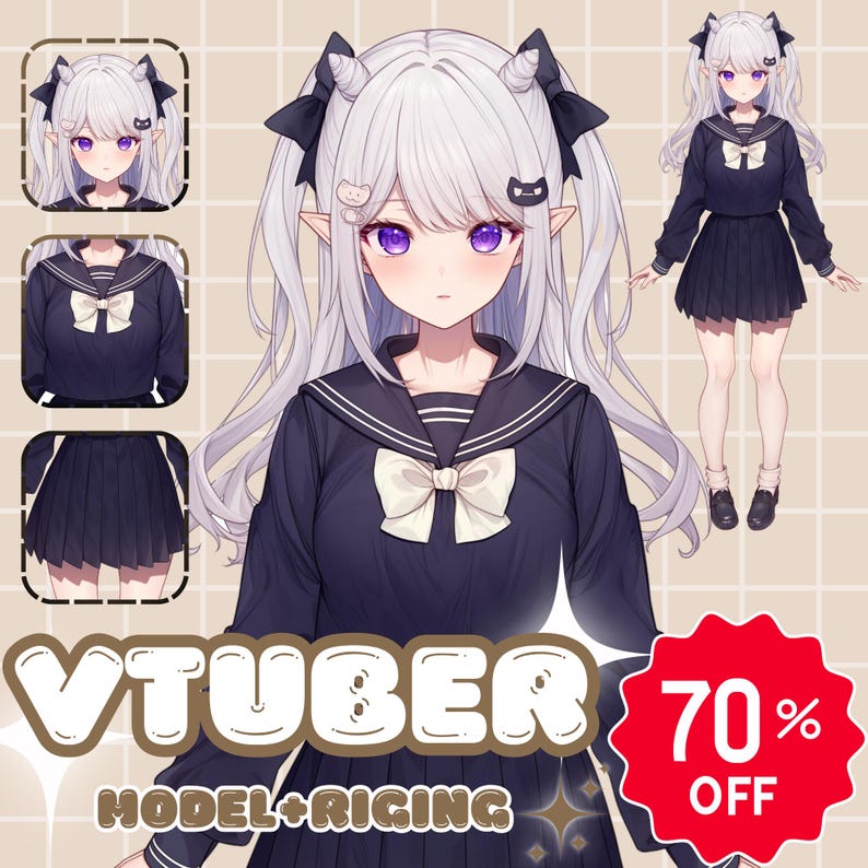 Custom Vtuber Model Commission, Vtuber Live2d Model, Vtuber Character ...