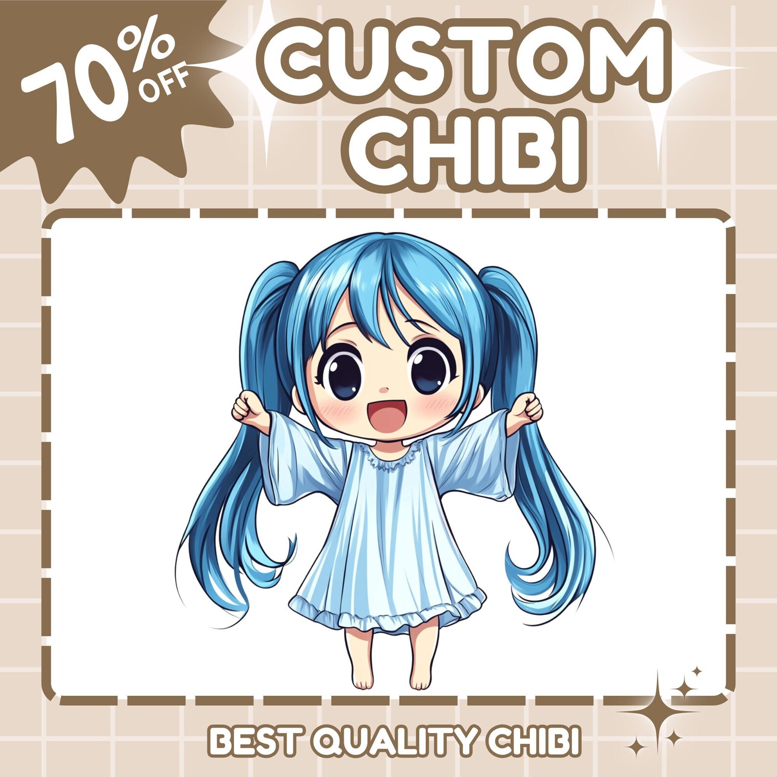 CUSTOM CHIBI, Original Character Anime Chibi Twitch, Chibi Logo, Cute ...