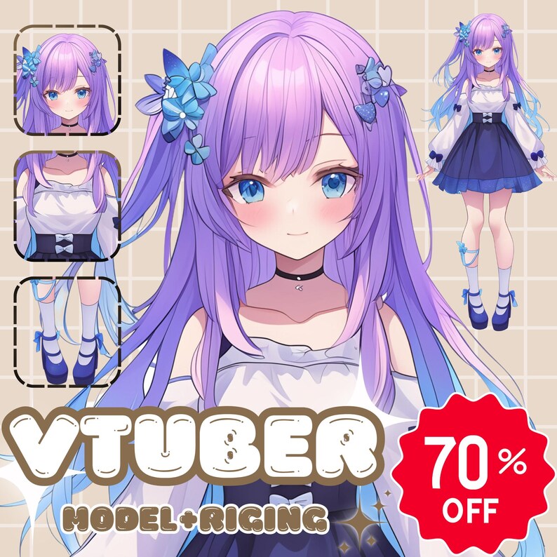 CUSTOM VTUBER LIVE2D Model, Vtube Model, Vtuber Commision, Vtuber Asset ...