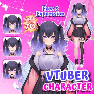CUSTOM VTUBER LIVE2D Model, Vtuber Model, Vtuber Commision, Vtuber ...