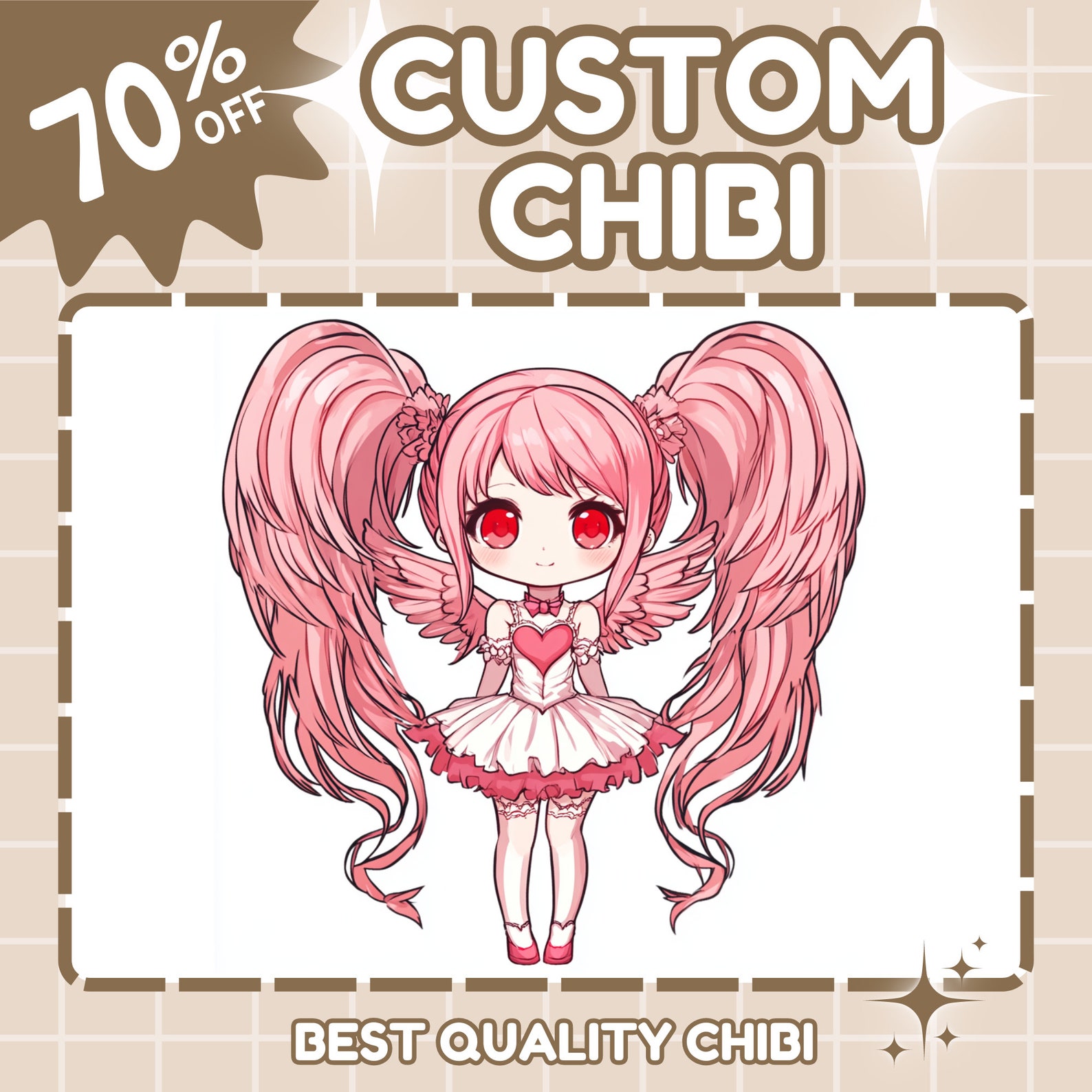 CUSTOM CHIBI, Original Character Anime Chibi Twitch, Chibi Logo, Cute ...