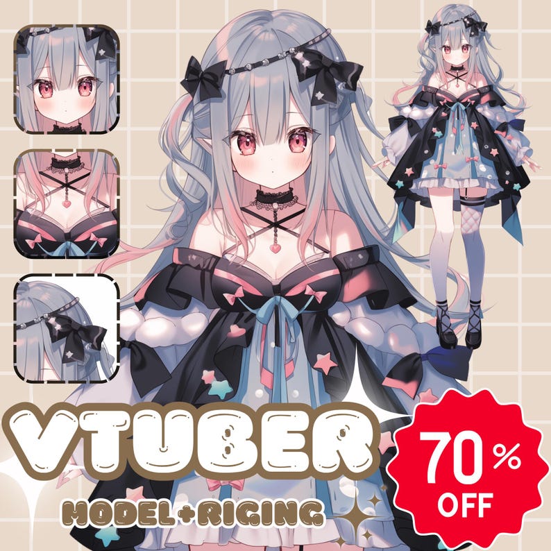 CUSTOM VTUBER LIVE2D Model, Vtube Model, Vtuber Commision, Vtuber Asset, Pngtuber, Vtuber Design ...