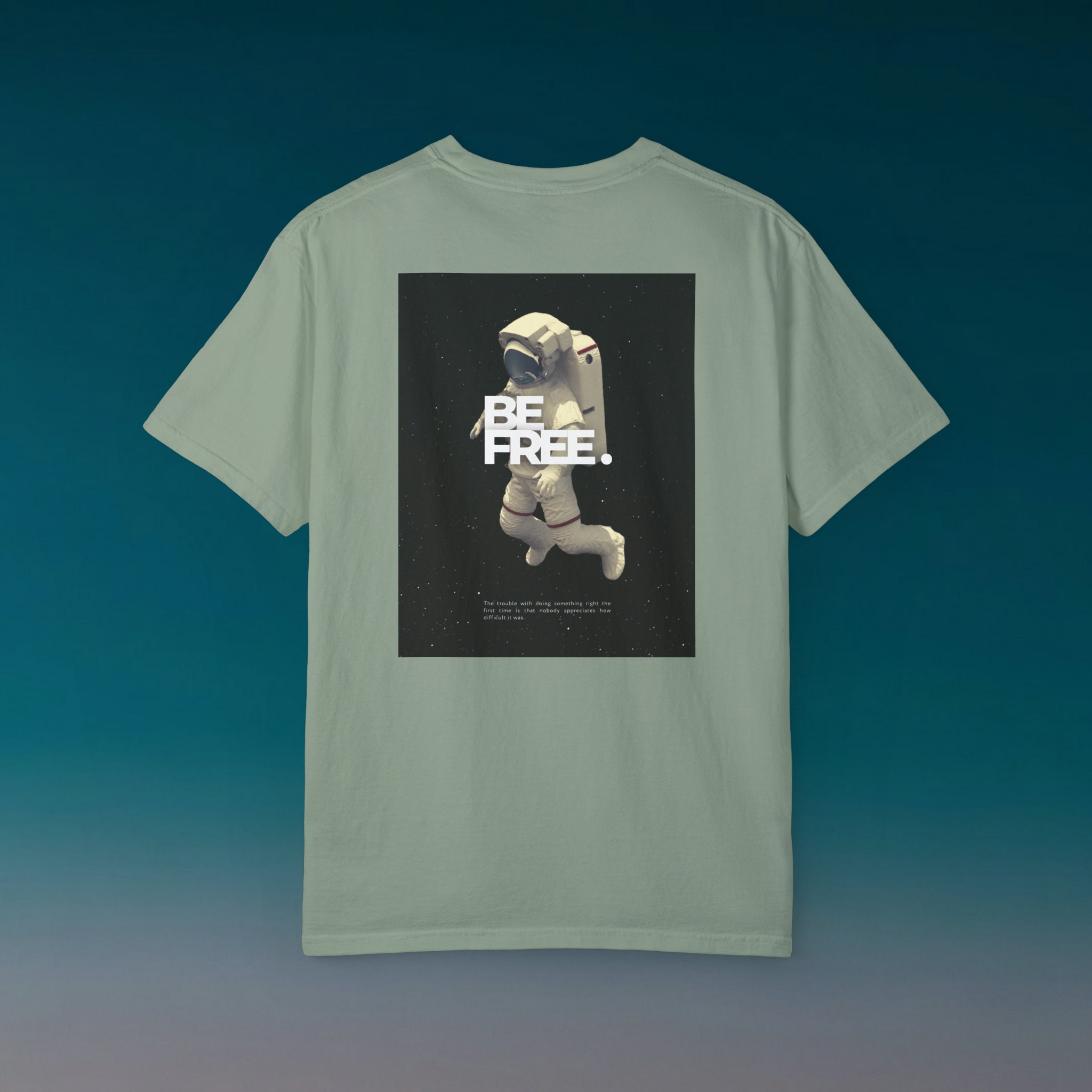 Be Free Astronaut Graphic T-shirt, Space Tee, Astronaut Shirt, Galaxy ...