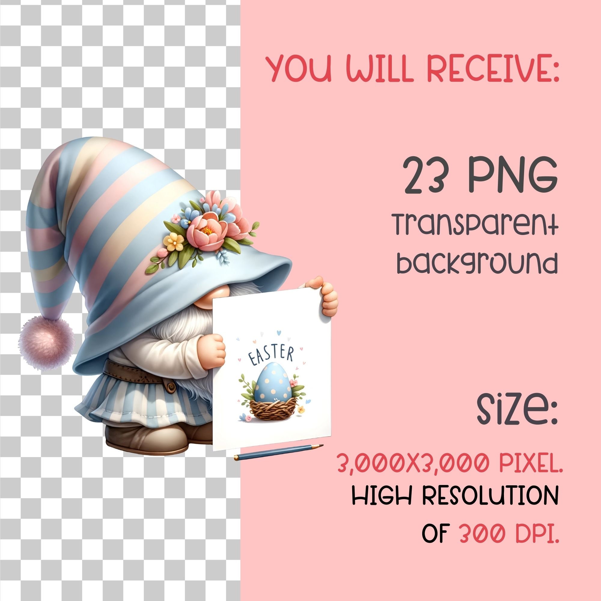 Watercolor Gnome Easter Clipart, Easter Eggs Png Clipart, Easter Gnome ...