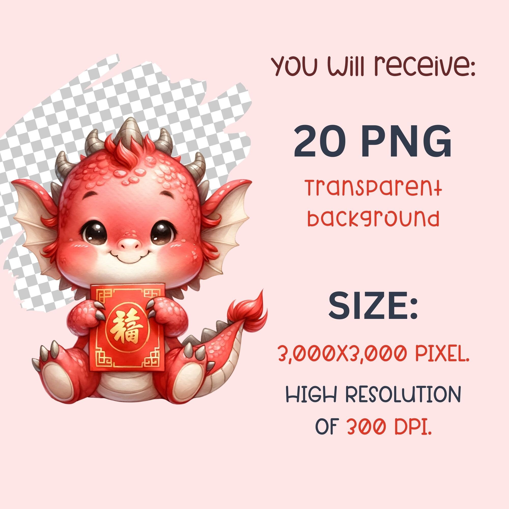 Watercolor Clipart Chinese Dragon Animal, Chinese New Year Clipart ...