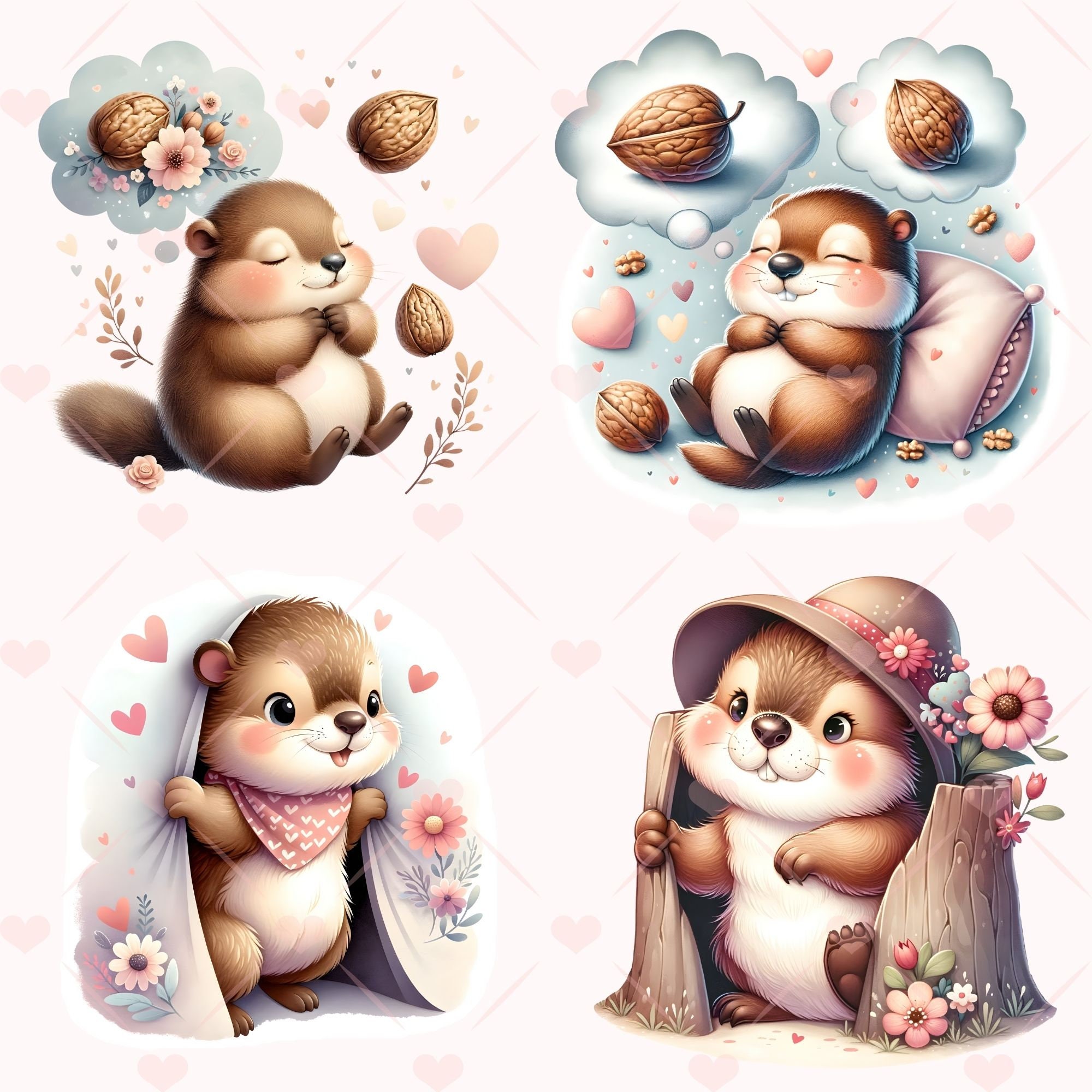 Watercolor Groundhog Clipart, Watercolor Cute Animal, Watercolor ...