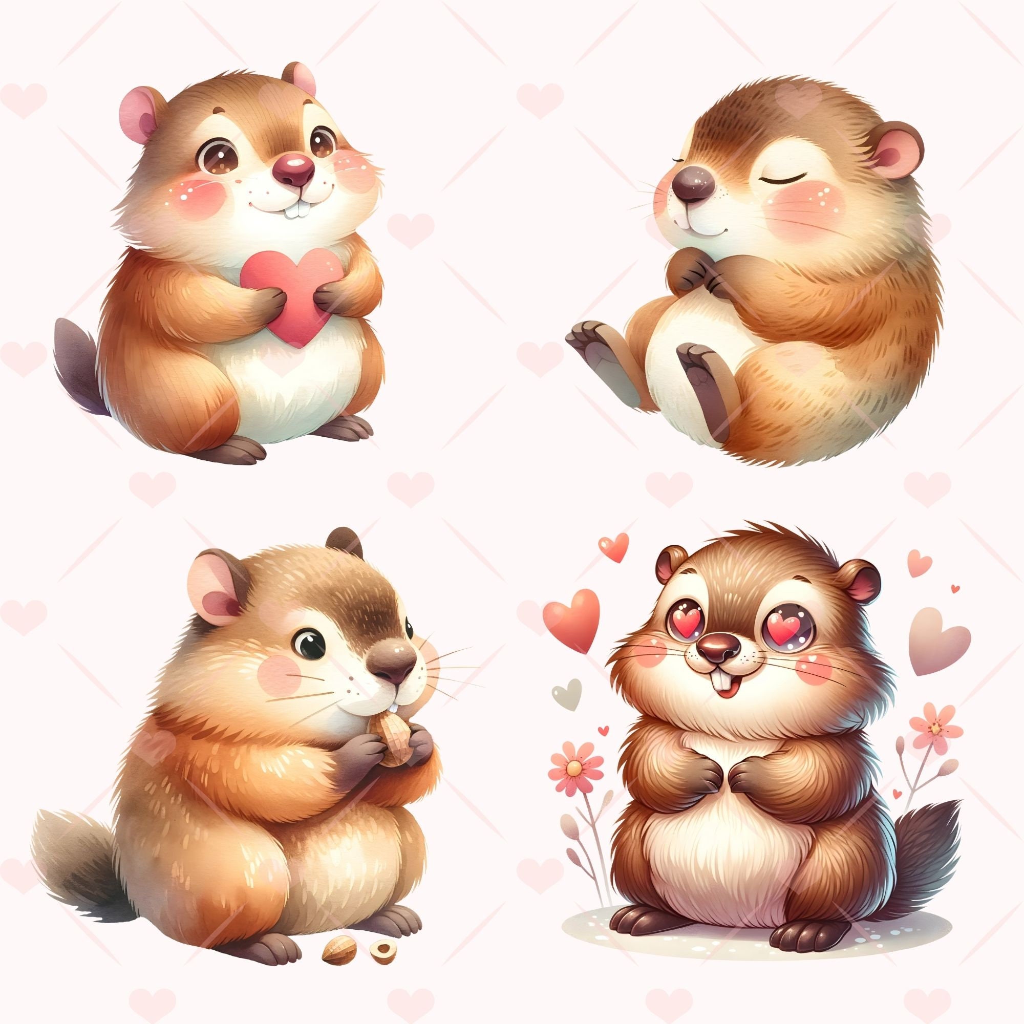Watercolor Groundhog Clipart, Watercolor Cute Animal, Watercolor ...