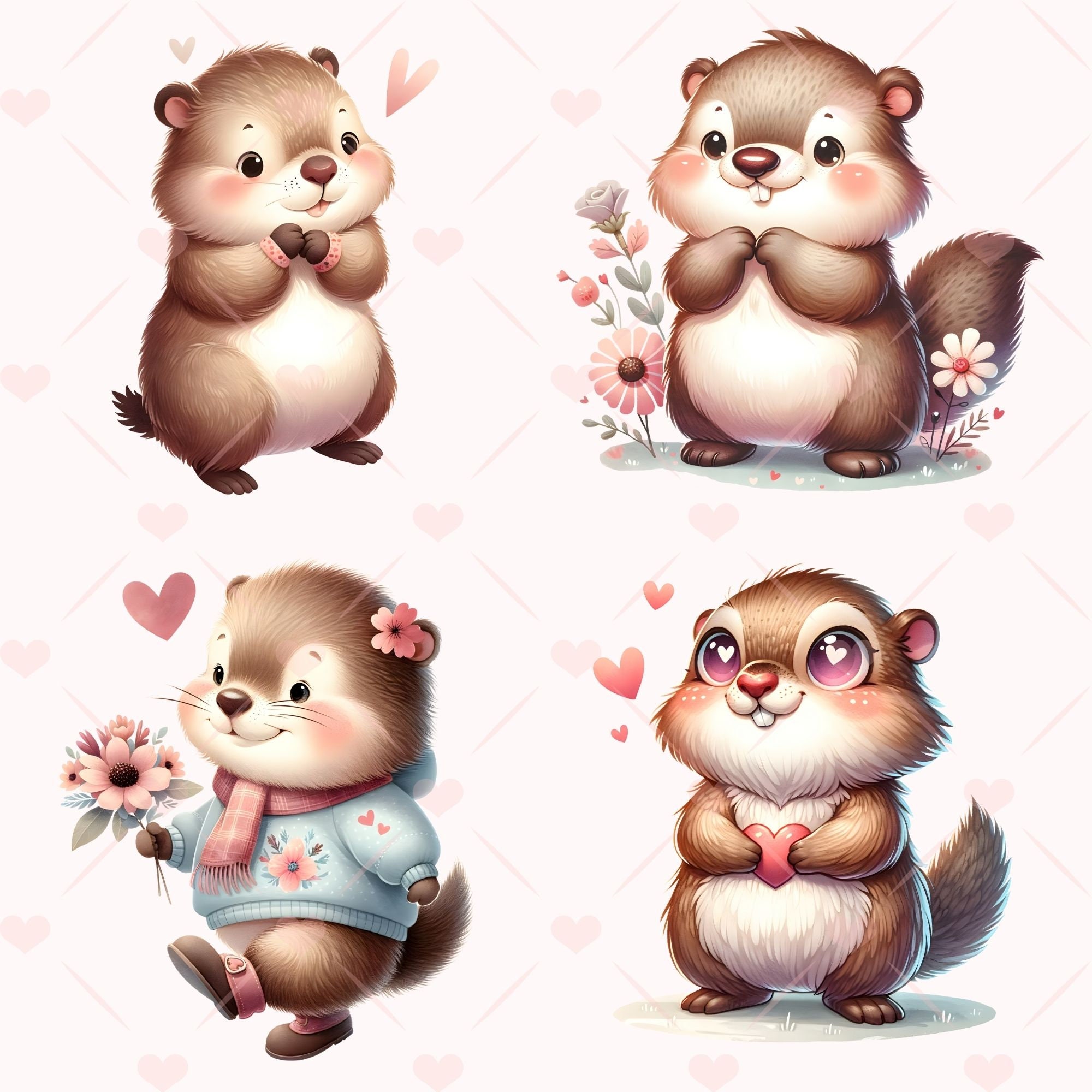 Watercolor Groundhog Clipart, Watercolor Cute Animal, Watercolor ...