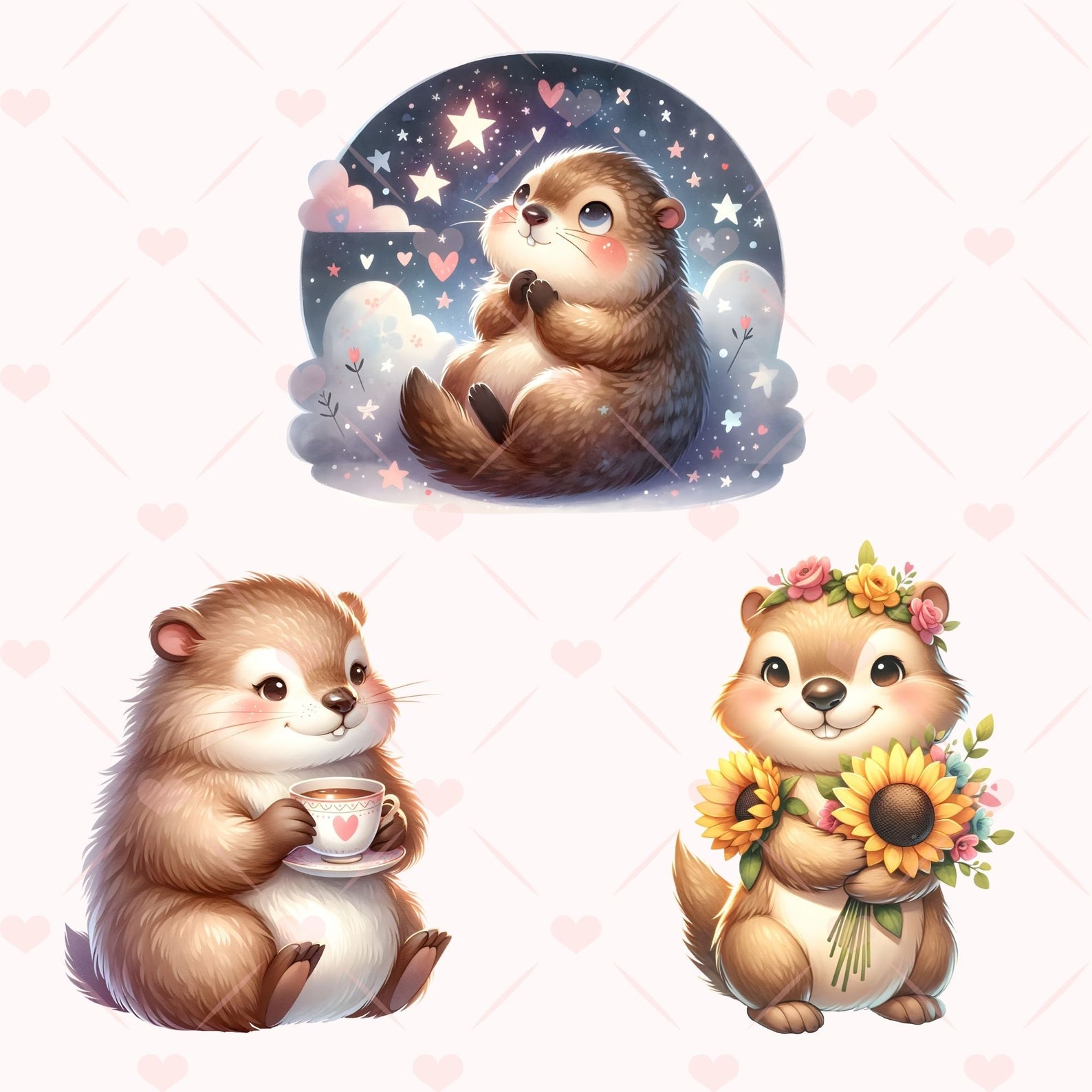 Watercolor Groundhog Clipart, Watercolor Cute Animal, Watercolor ...