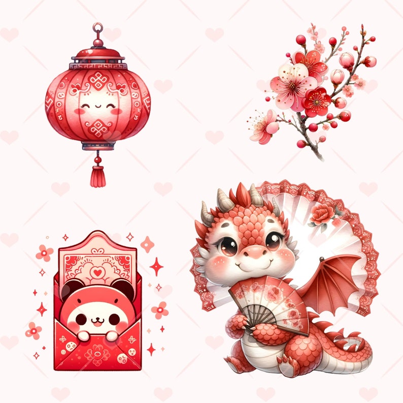 Watercolor Clipart Chinese Dragon Animal, Chinese New Year Clipart ...