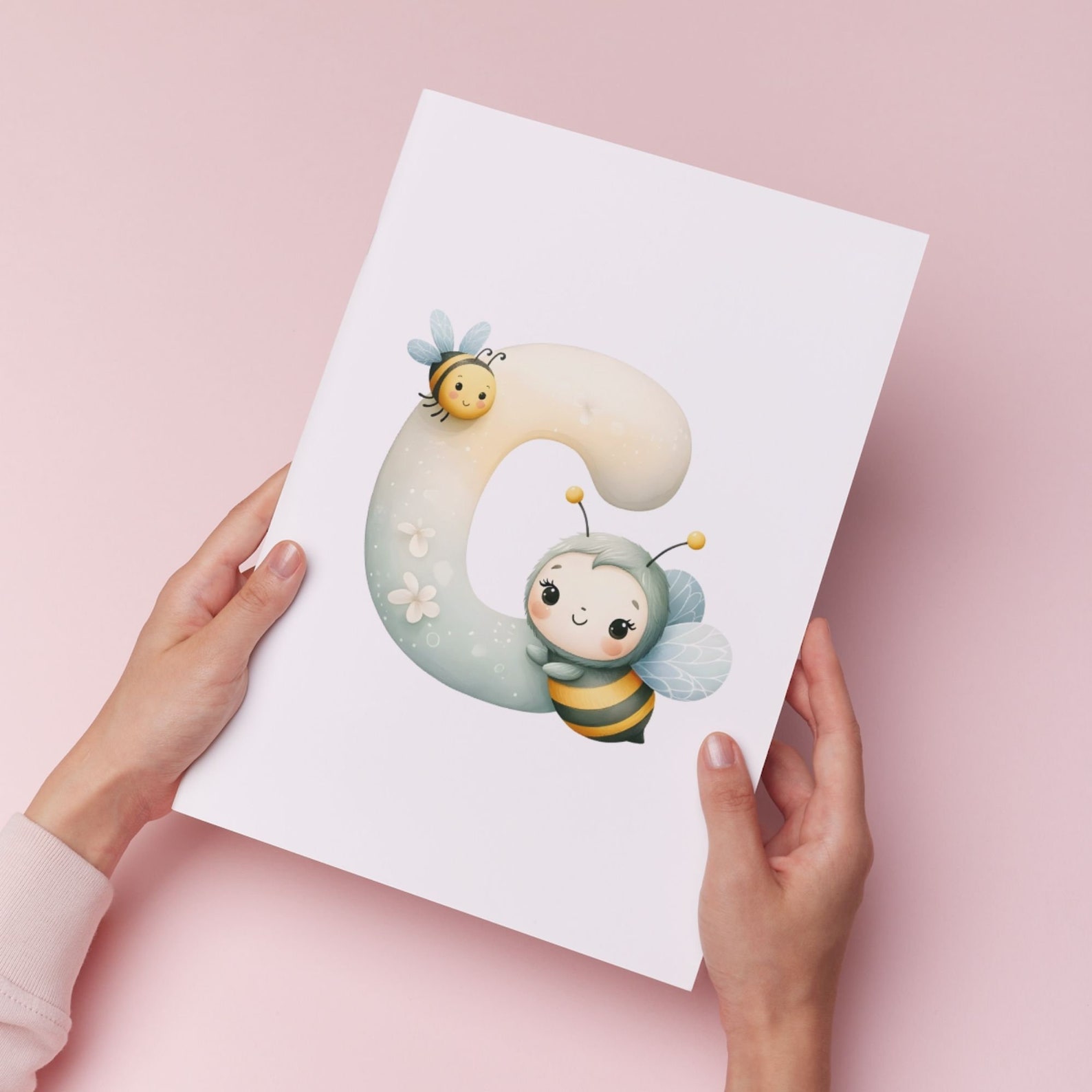 Watercolor Bee Alphabet Number Clipart PNG, Alphabet Png, Bumble Bee ...