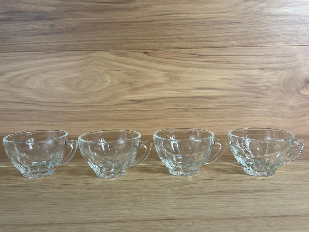 Antique Glass Cups Set EAPG Colonial Pattern Arched Panel Design for ...
