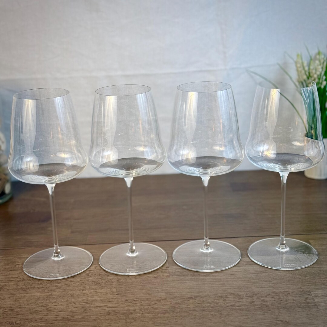 Riedel Winewings Chardonnay Wine Glasses Single Stem Clear High End ...