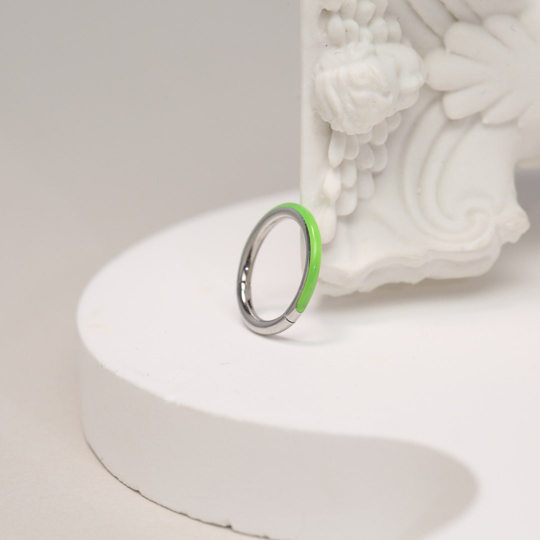 Glow in the Dark Split Ring - Nose Ring Hoop - 8mm/10mm -nose Piercing ...