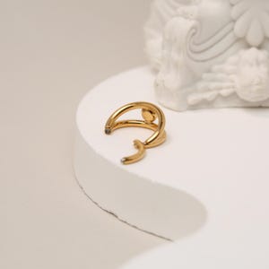 Double Open Stacked Nose Ring Hoop Clicker Ring 316L Surgical Steel ...