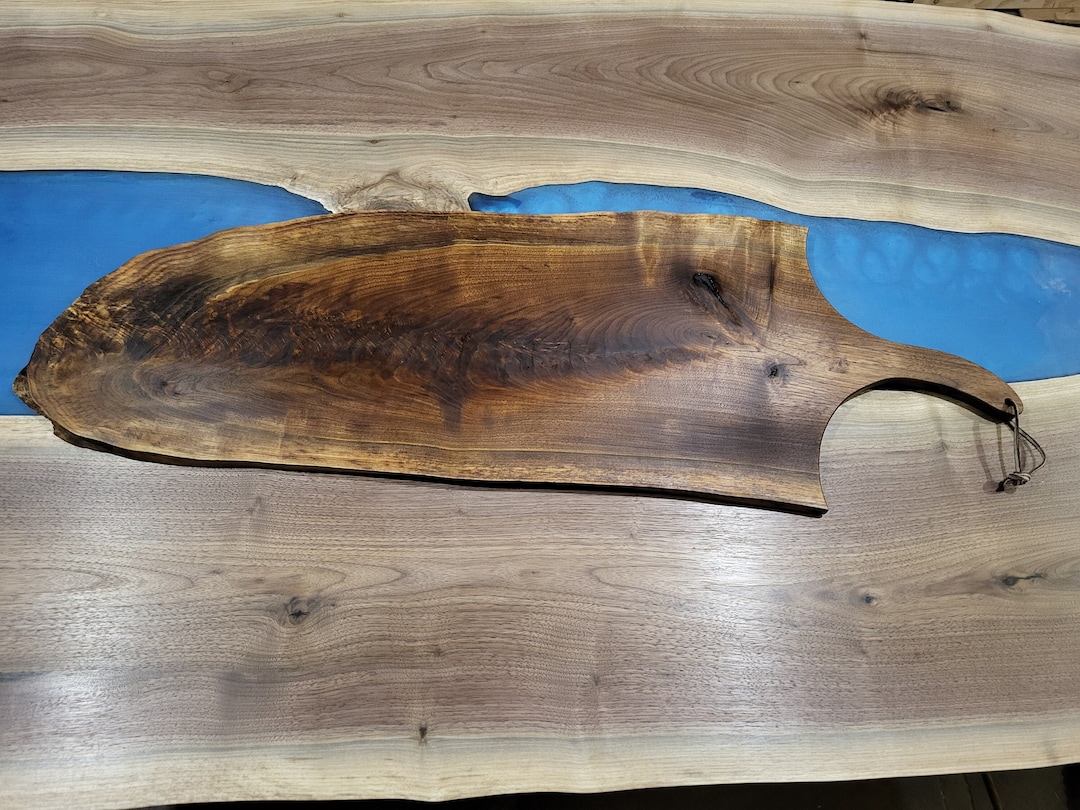 Charcuterie Board Walnut Live Edge - Etsy