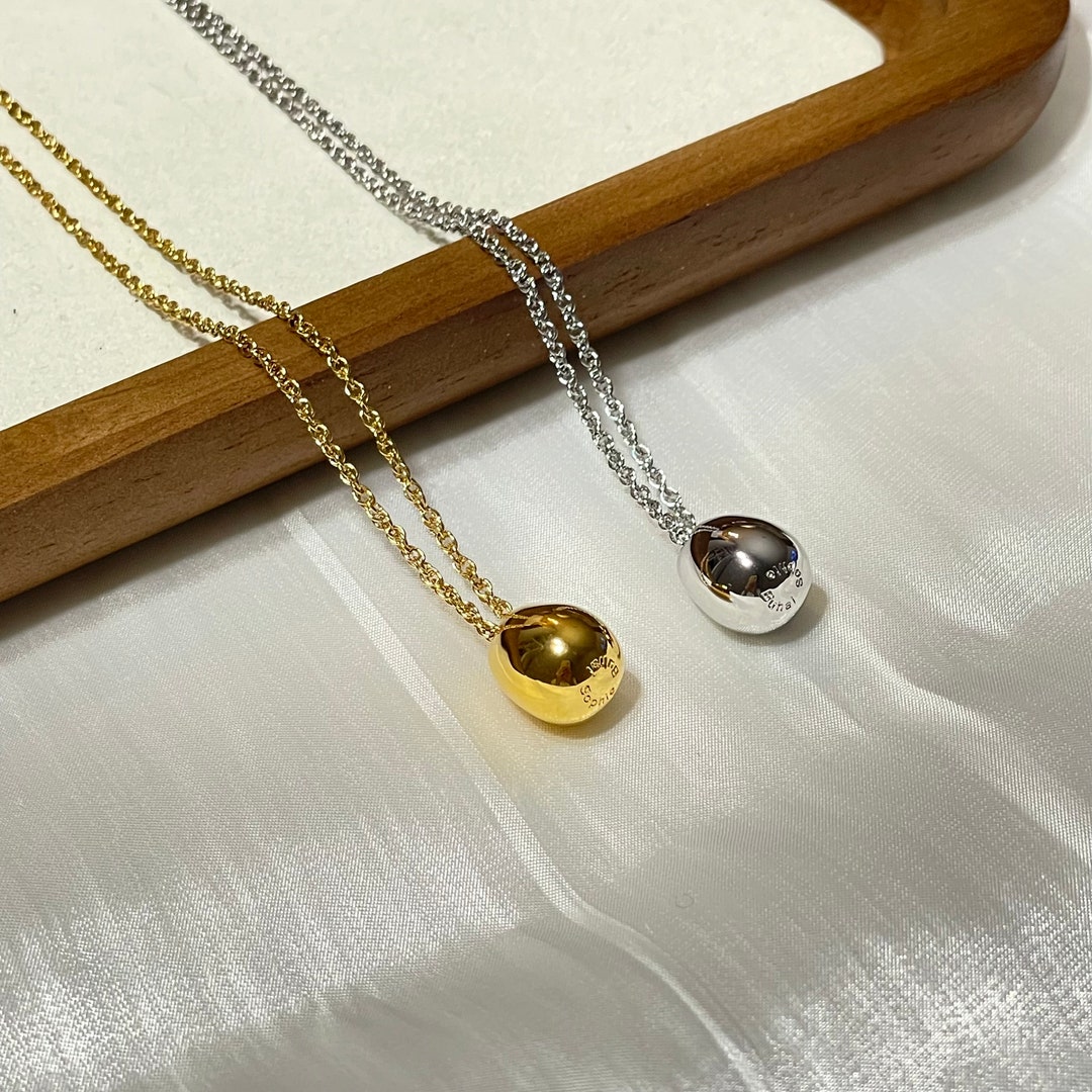 Minimalist Water Droplet Shape Necklace Must-have - Etsy