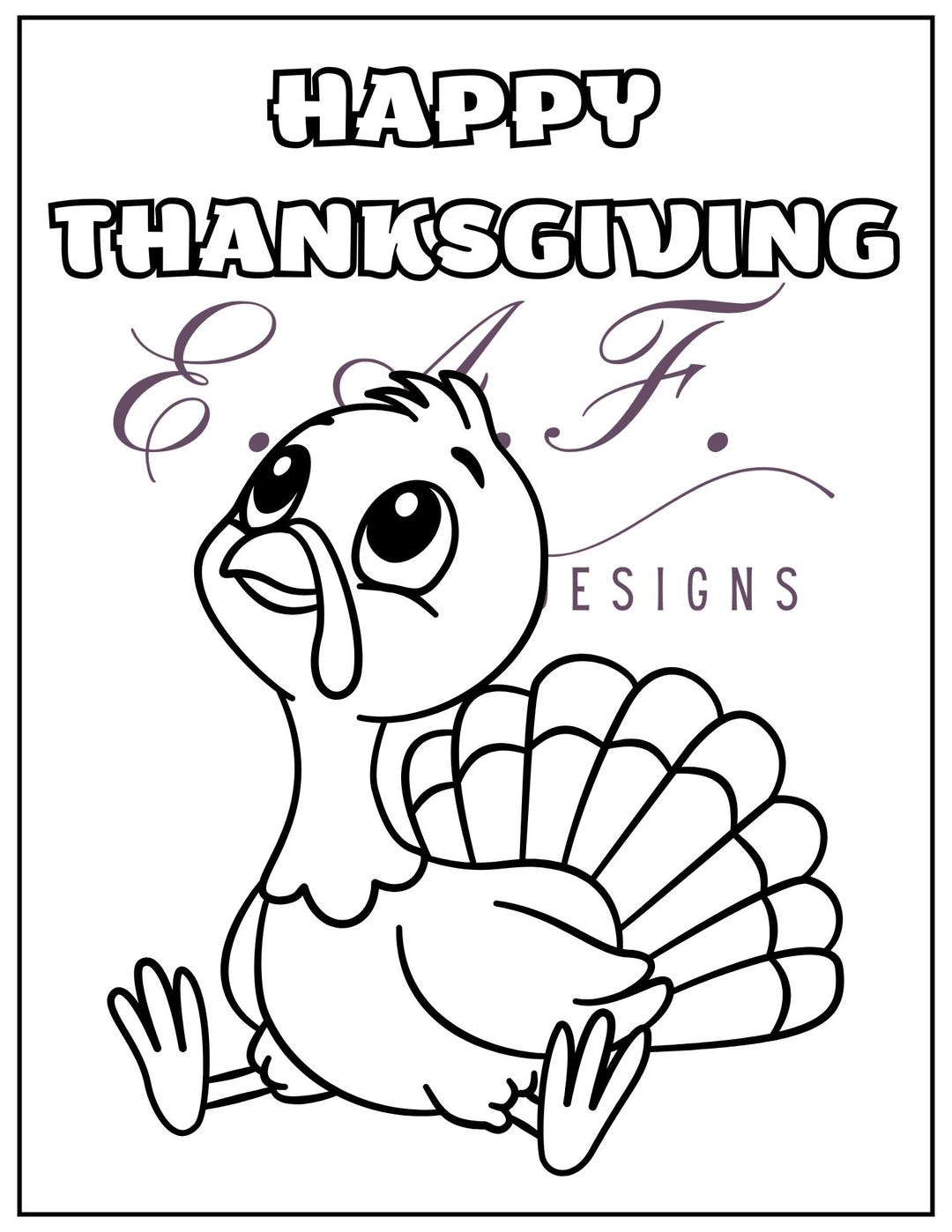 Thanksgiving Coloring Pages: Preschool Activity Sheets (printable PDF ...