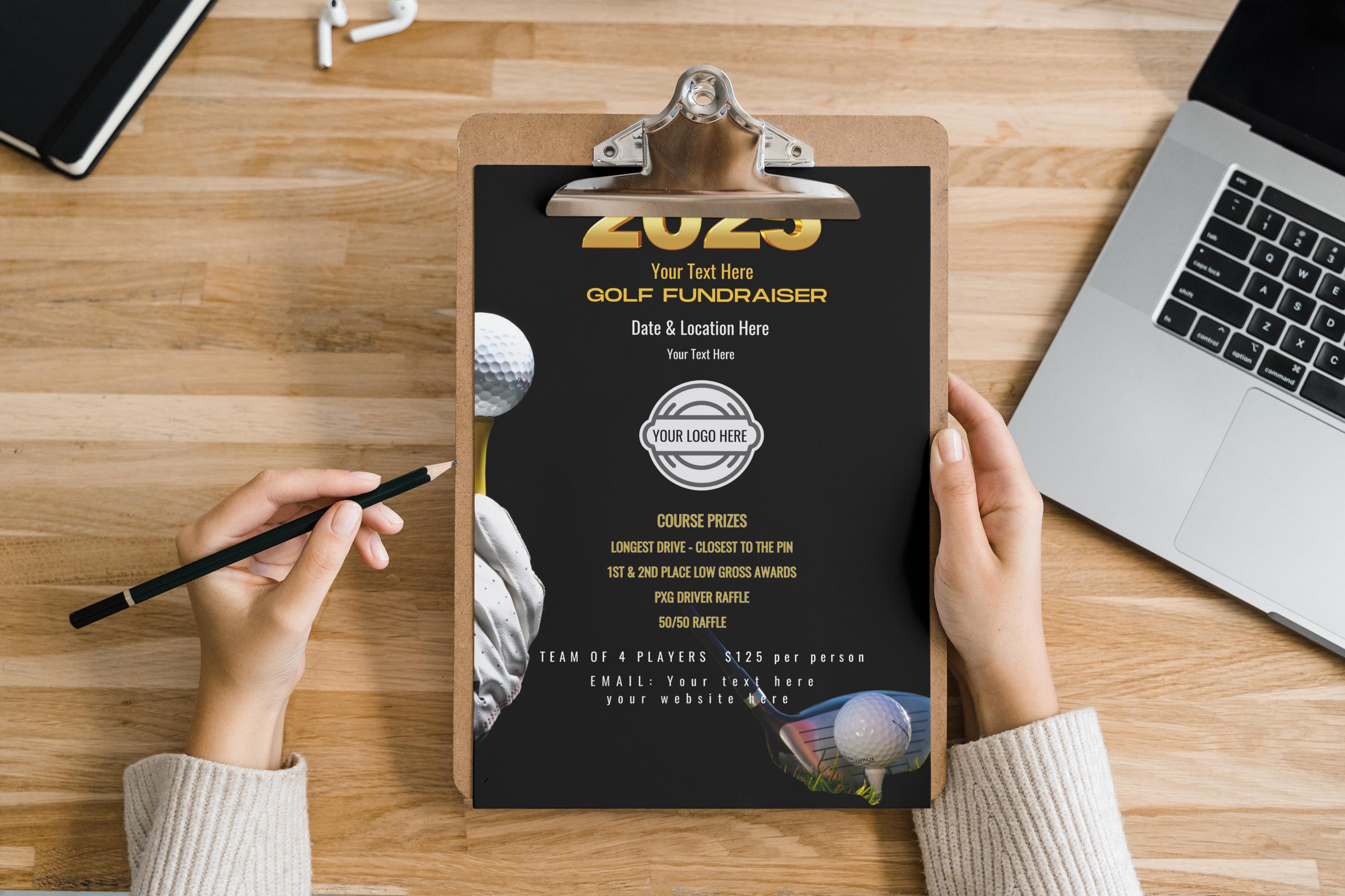 Golf Tournament | Fundraiser | Flyer | Editable | Customizable ...