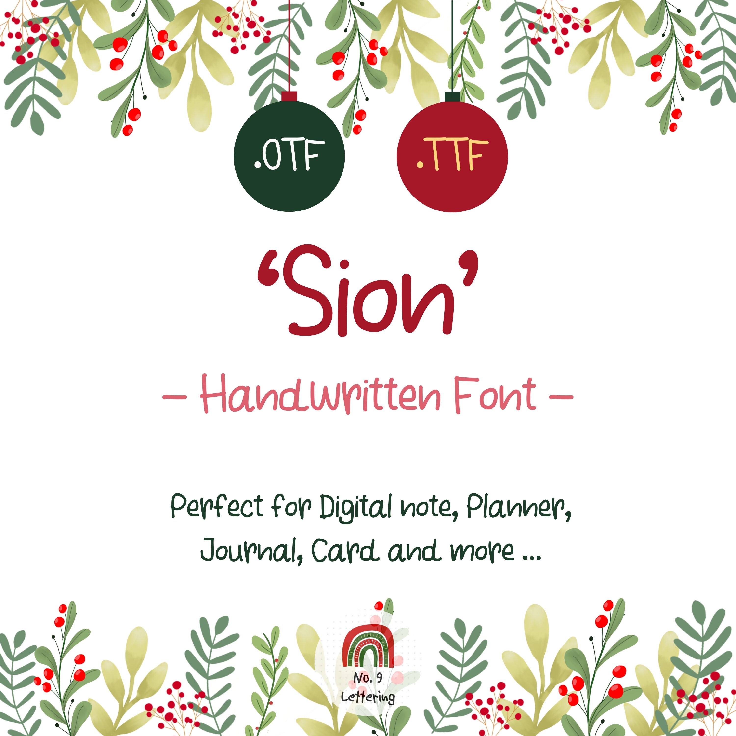 Sion Font, Realistic Handwritten Font, Cute Font, Digital Note Taking ...