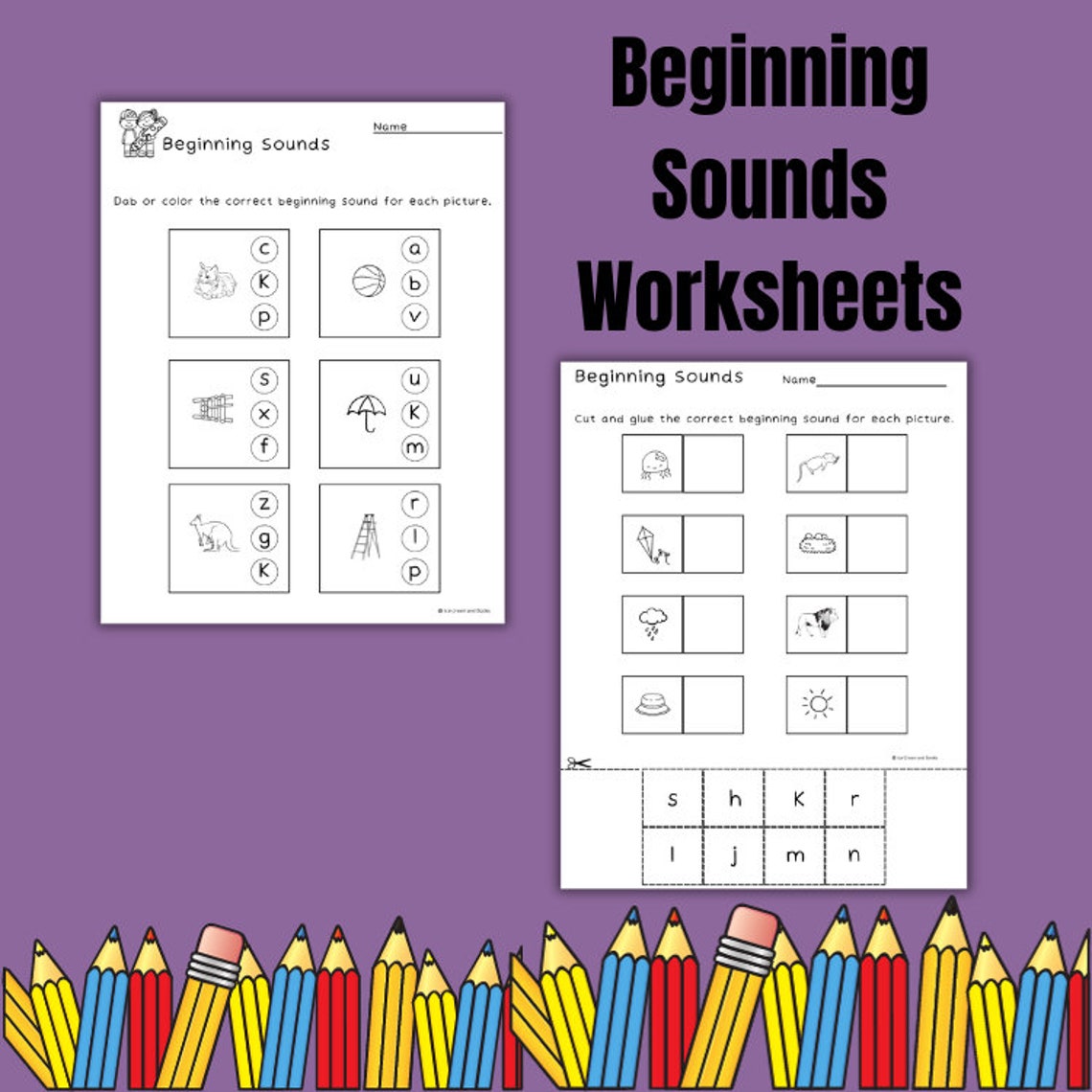 Beginning Sounds Worksheets, Alphabet, 1st, Kindergarten Worksheets ...