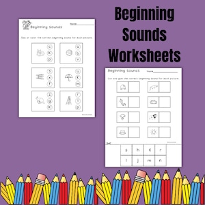 Beginning Sounds Worksheets, Alphabet, 1st, Kindergarten Worksheets ...