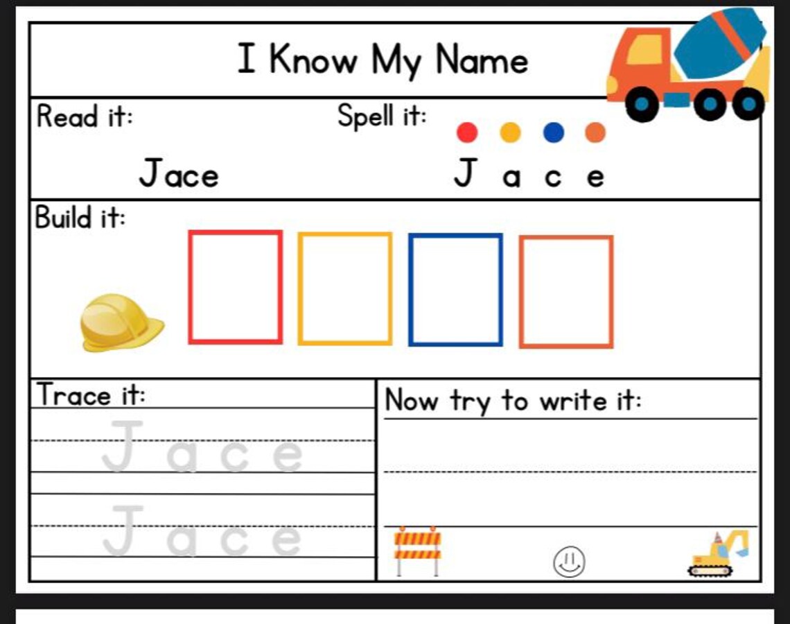 Dry Erase Name Mat, Learn to Spell |write Name Preschool + Kindergarten ...