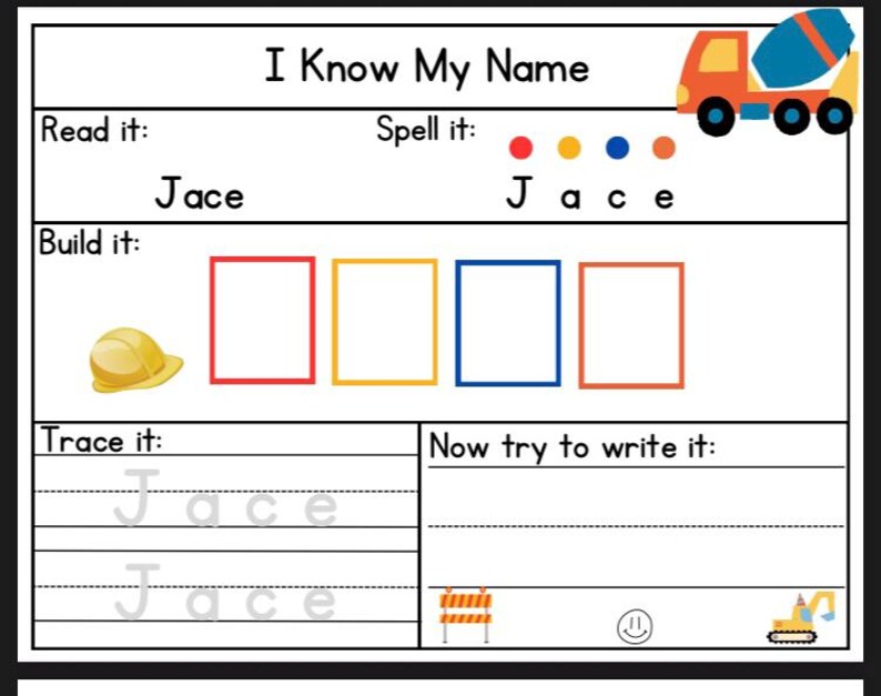 Dry Erase Name Mat, Learn to Spell |write Name Preschool + Kindergarten ...